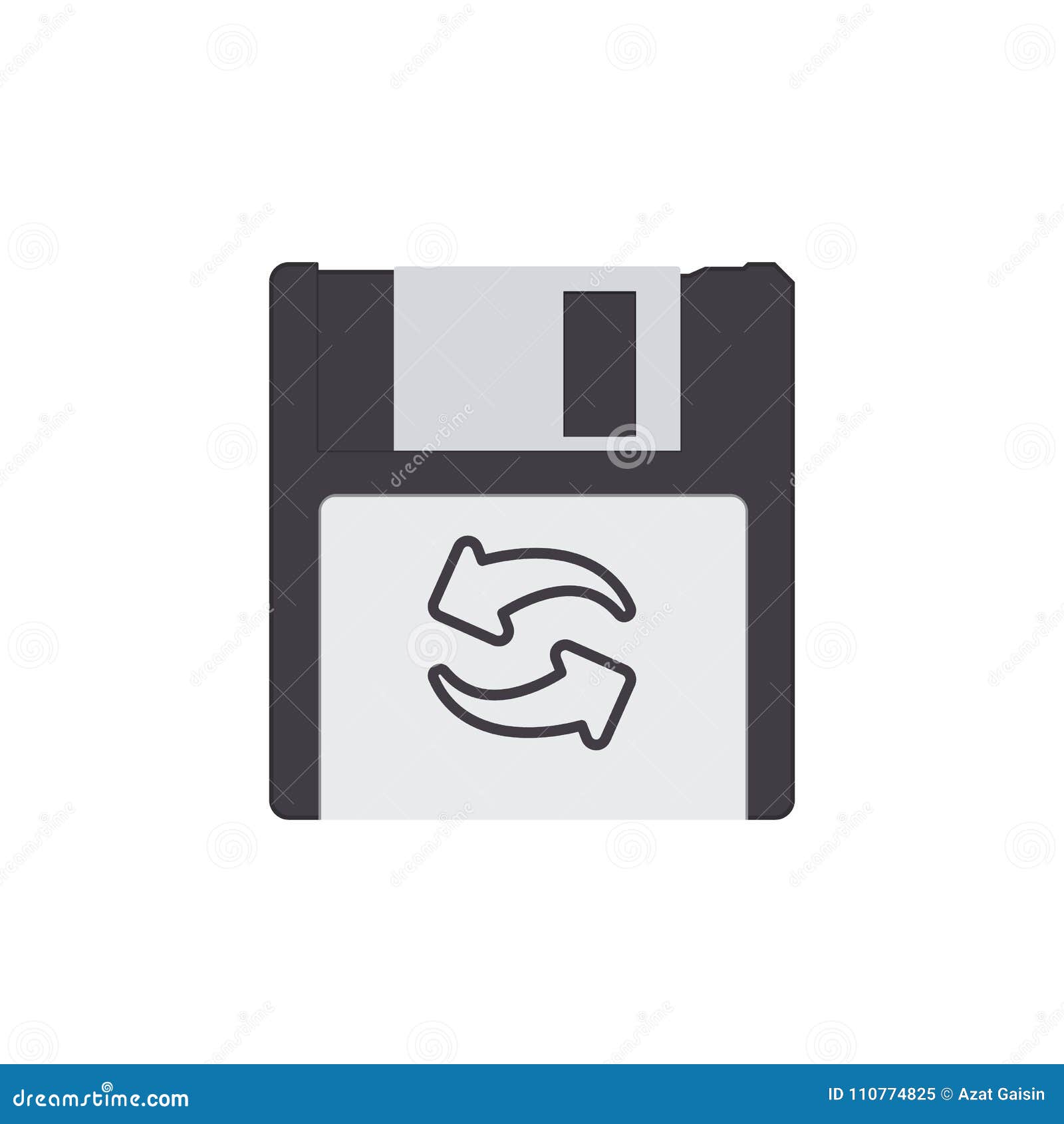 Disk Drive Floppy Resave Save Storage Icon Stock Vector - Illustration ...