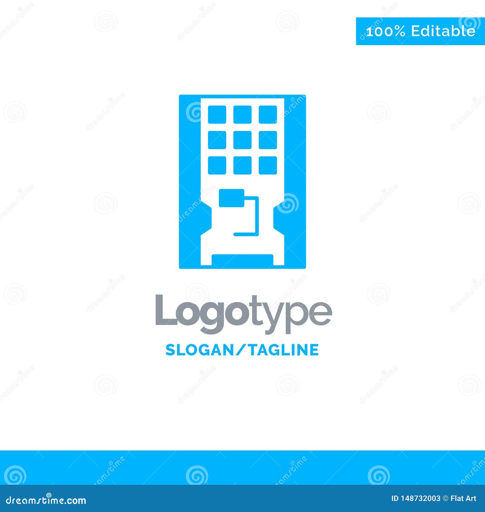 Disk, Drive, Hardware, Solid, Ssd Blue Solid Logo Template. Place for ...