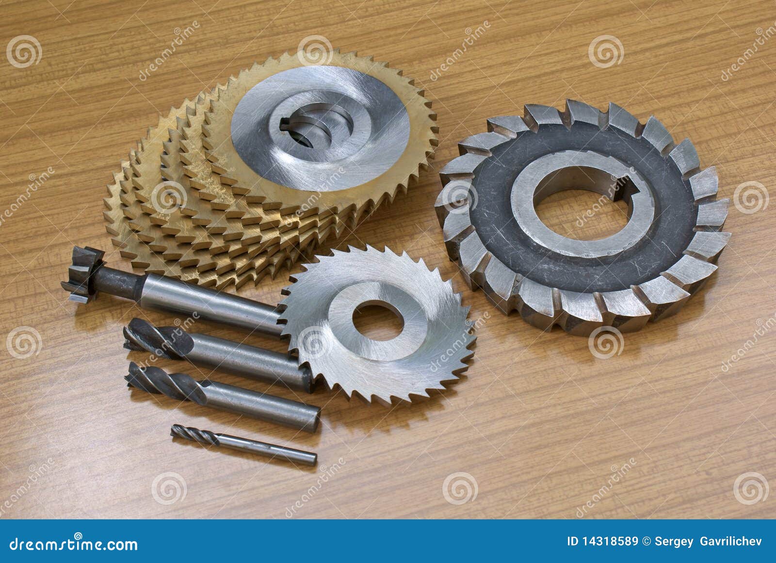 Disk and end miller stock image. Image of tools, cutter - 14318589