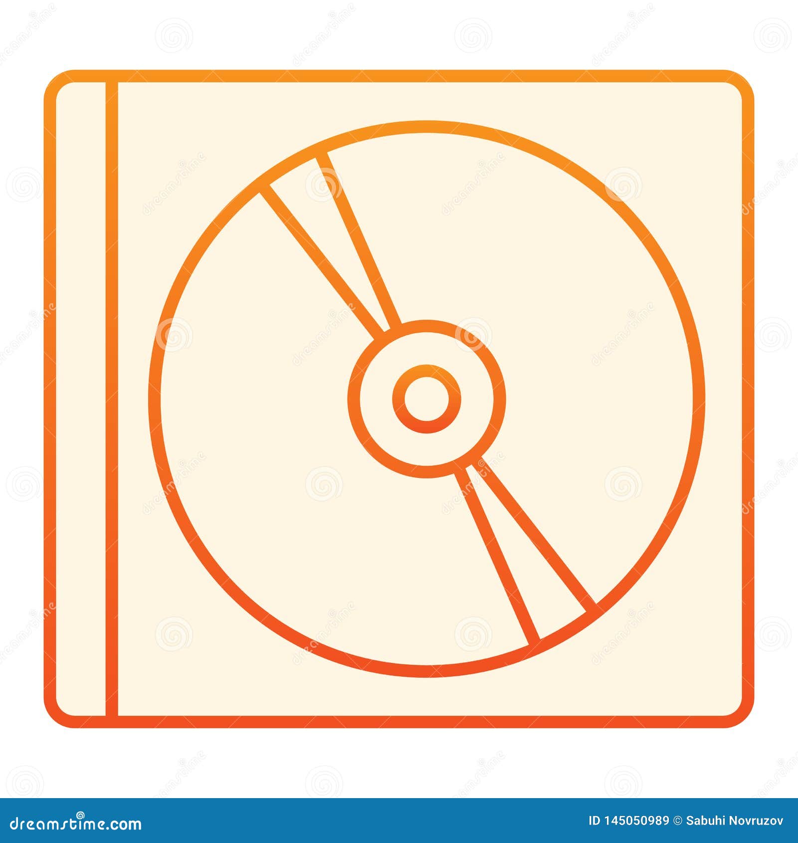 Disk Flat Icon. Storage Orange Icons in Trendy Flat Style. Drive ...