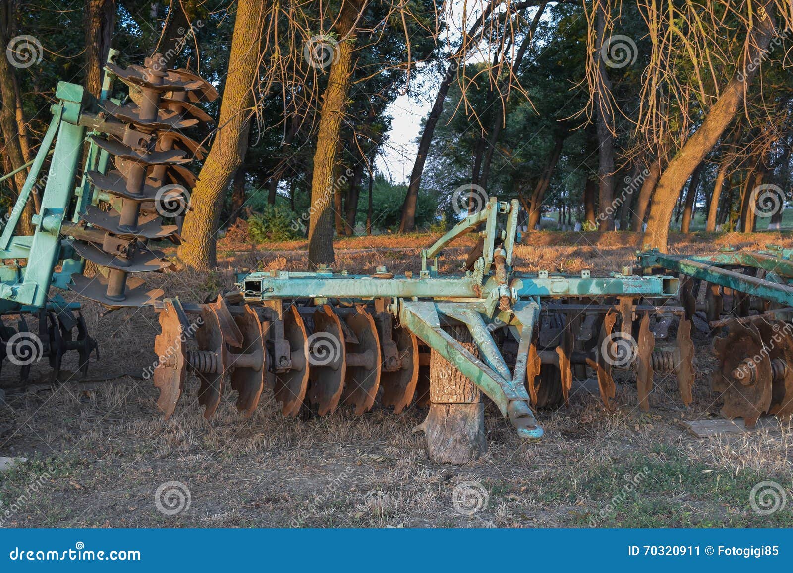 The disk harrow stock image. Image of crops, crop, disc - 70320911