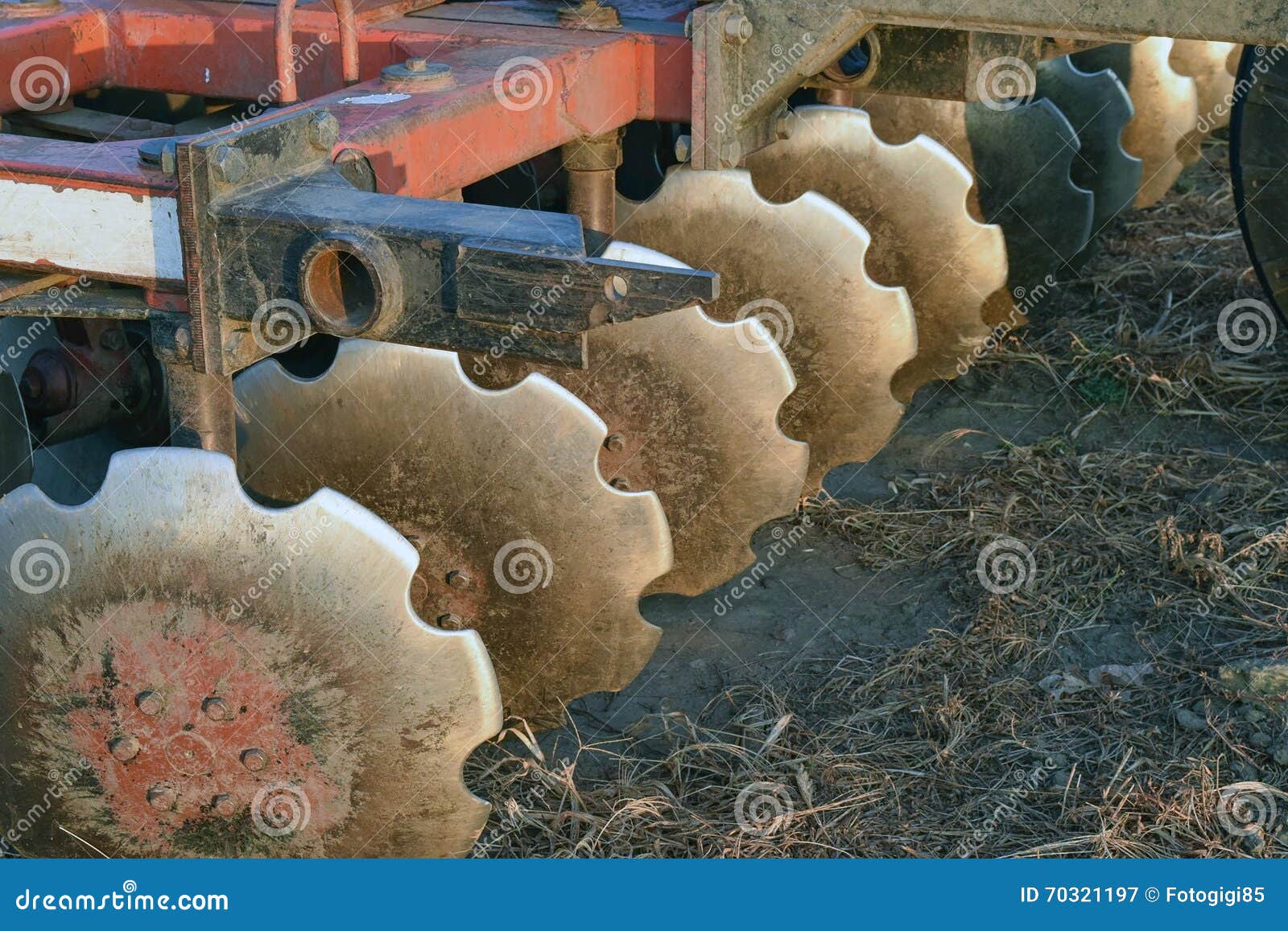 The disk harrow stock image. Image of farming, agriculture - 70321197