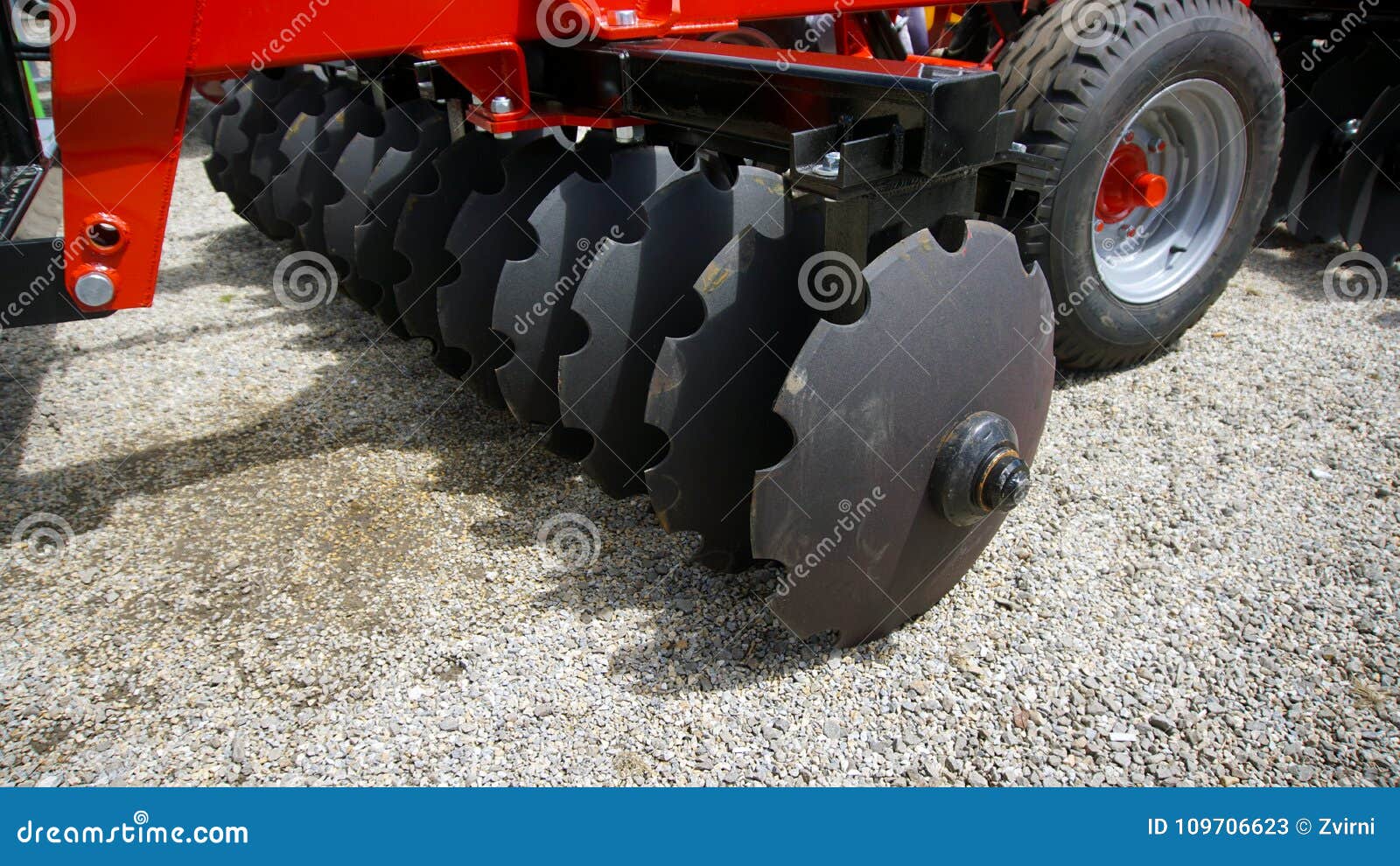 The disk harrow stock image. Image of machine, metal - 109706623