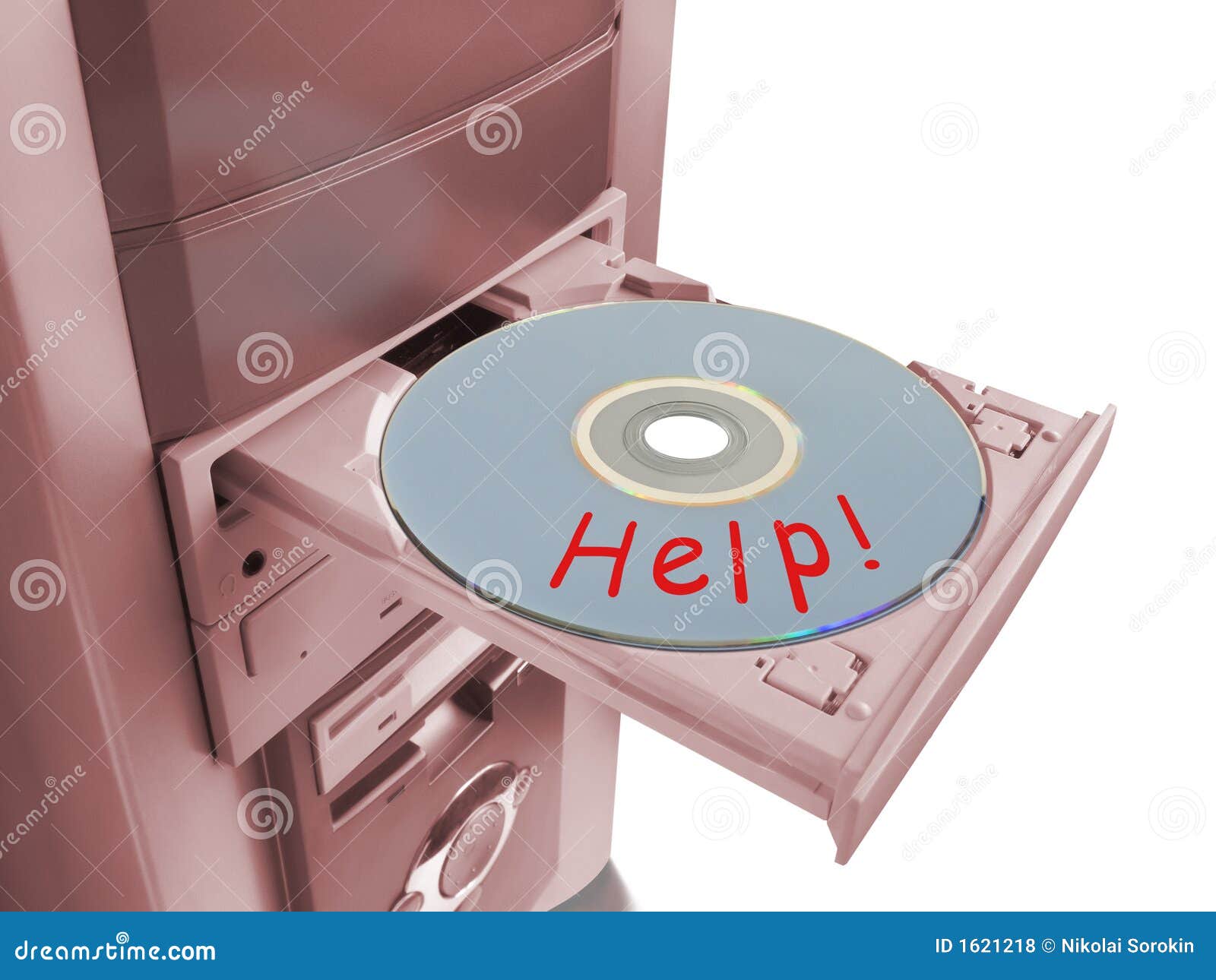 Disk Help in tray stock photo. Image of drive, eject, laptop - 1621218