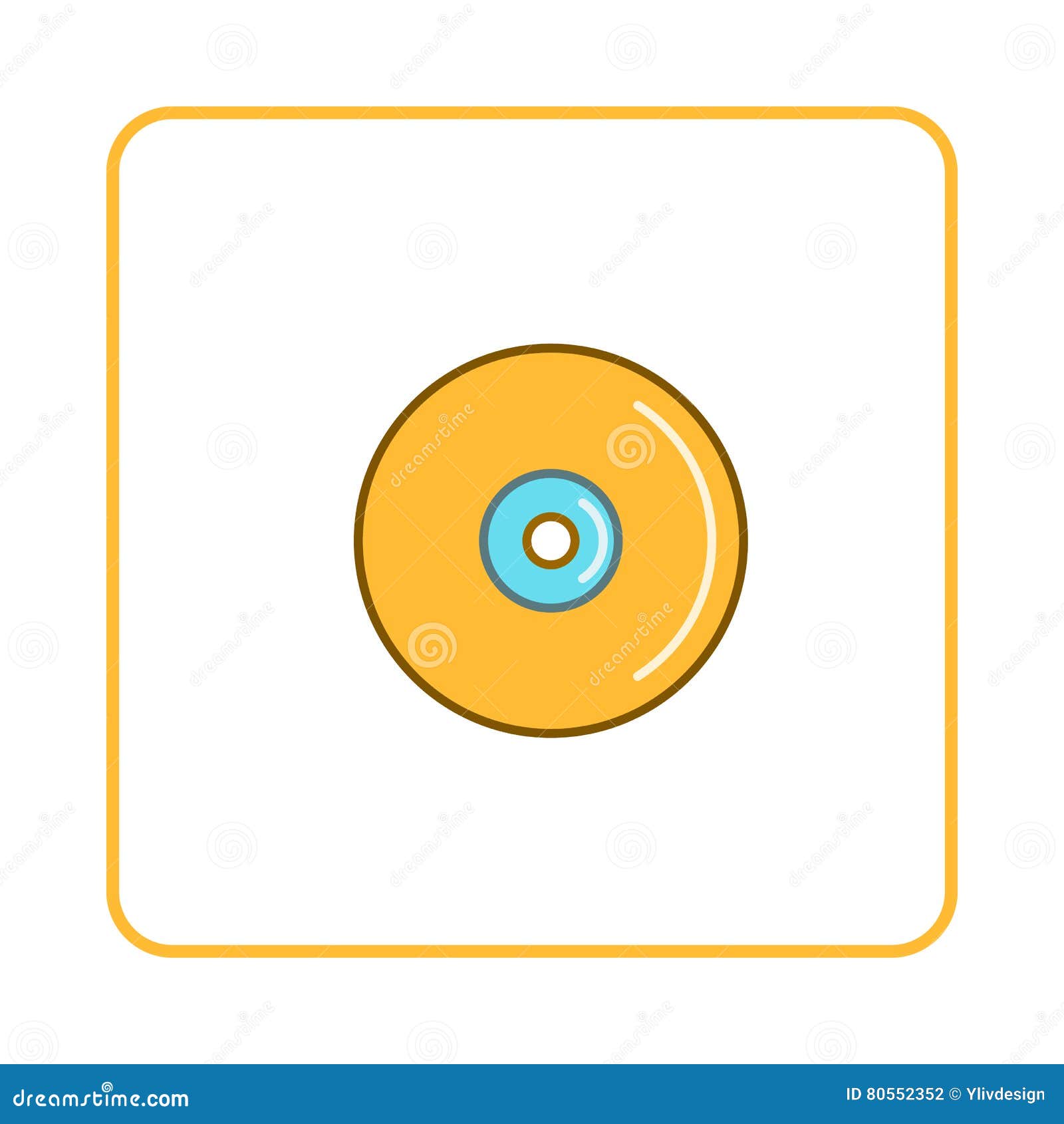 Disk icon, simple style stock vector. Illustration of audio - 80552352
