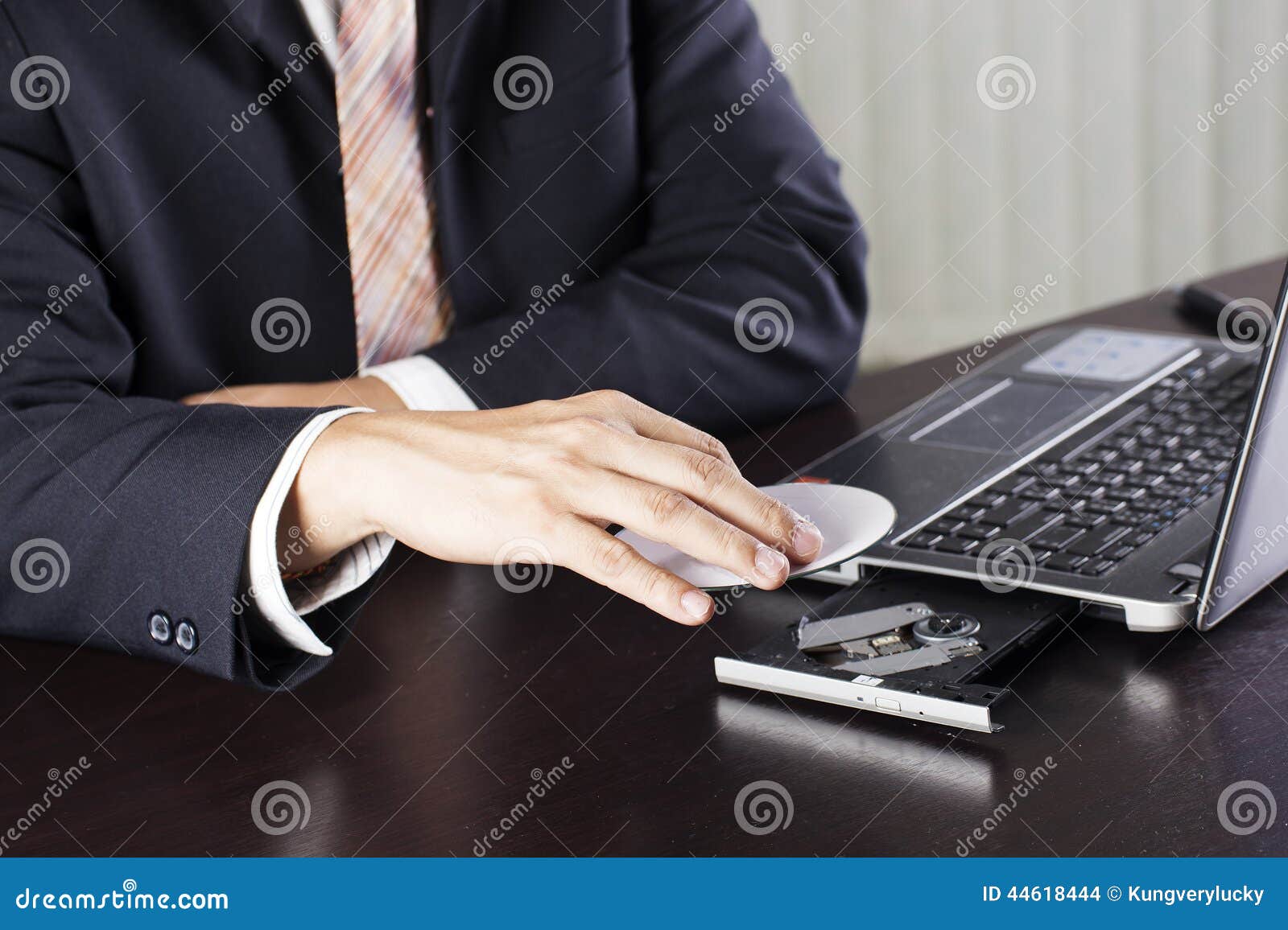 Disk insert to laptop stock photo. Image of disc, cover - 44618444