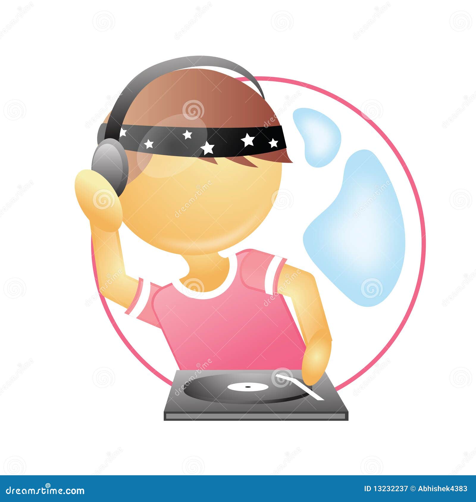 Disk jockey stock illustration. Illustration of music - 13232237
