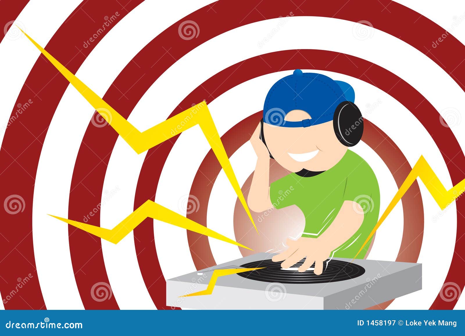Disk Jockey stock illustration. Illustration of power - 1458197