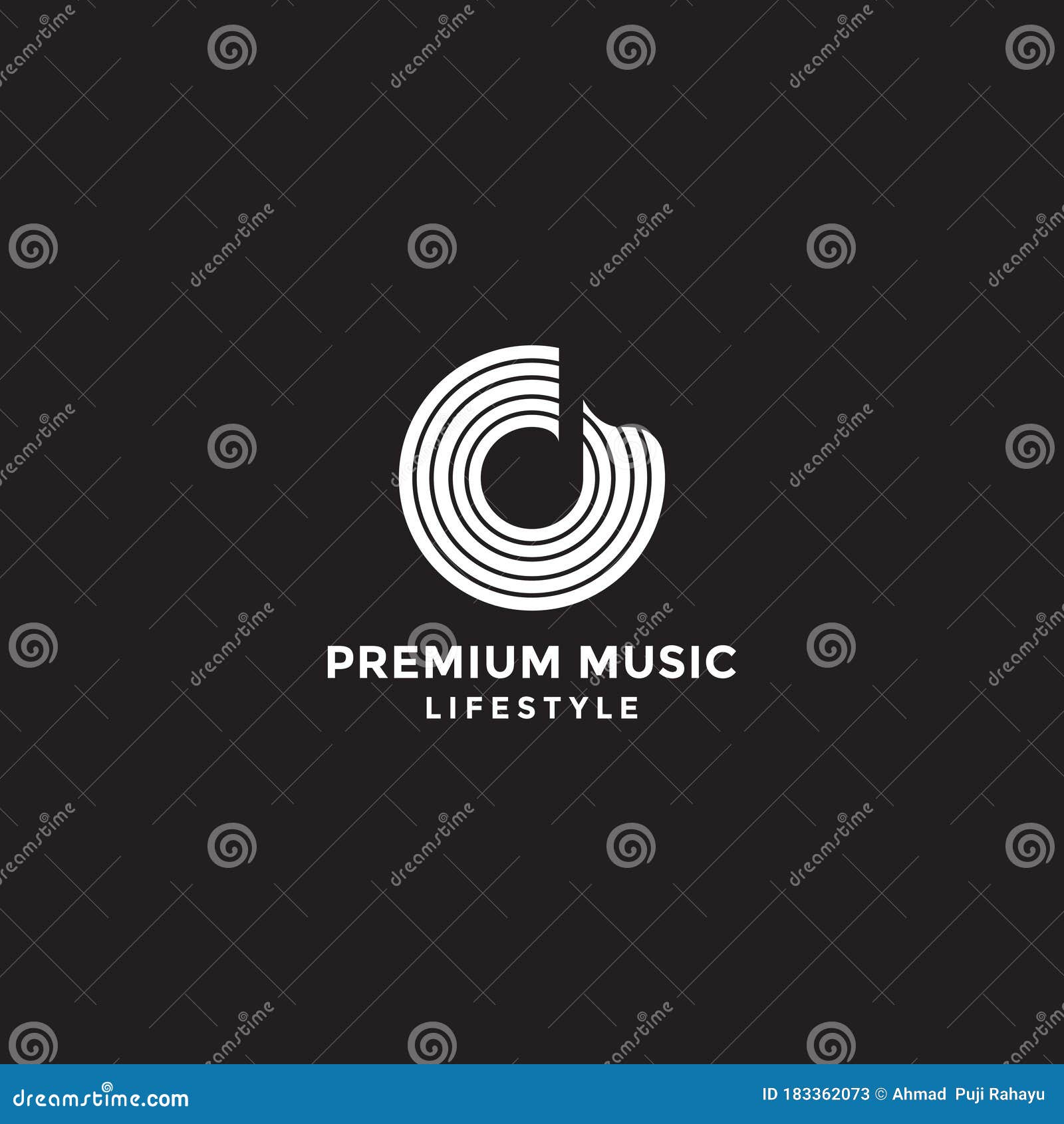 Disk Music Player Logo Design Template Stock Vector - Illustration of ...