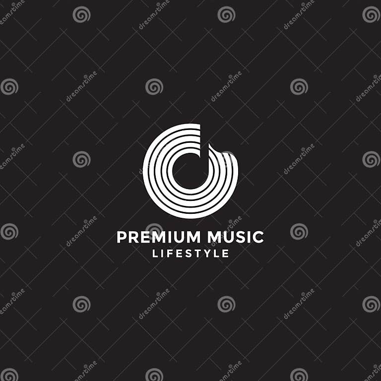 Disk Music Player Logo Design Template Stock Vector - Illustration of ...