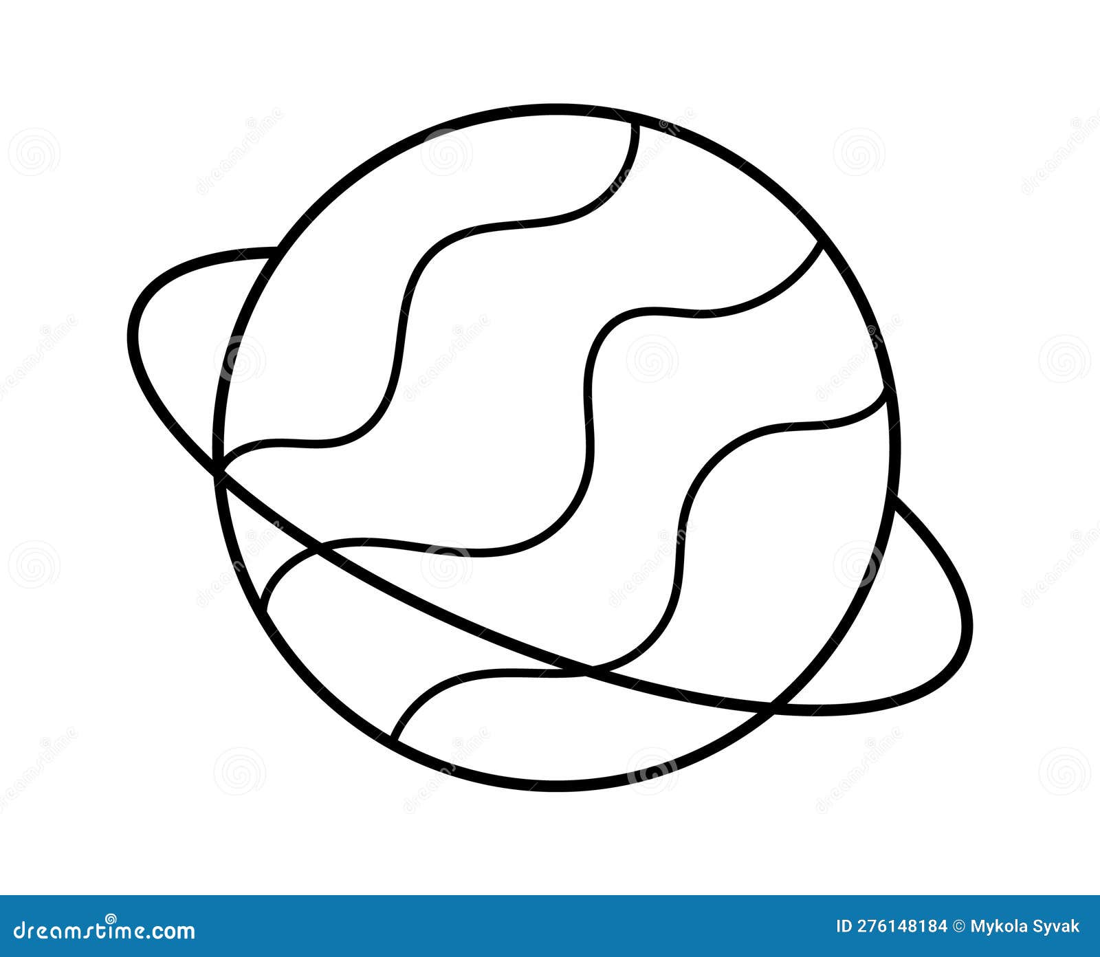 Disk Planet Lined stock vector. Illustration of icon - 276148184
