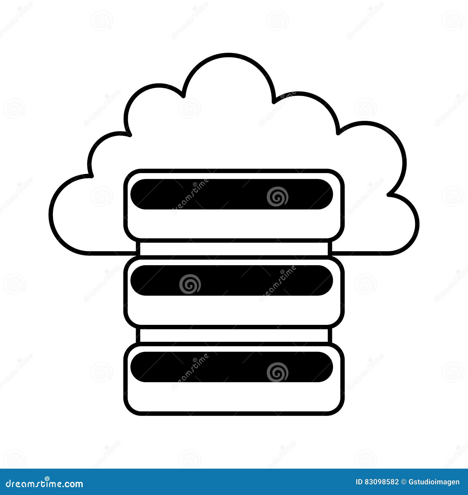 Disk server isolated icon stock illustration. Illustration of symbol ...