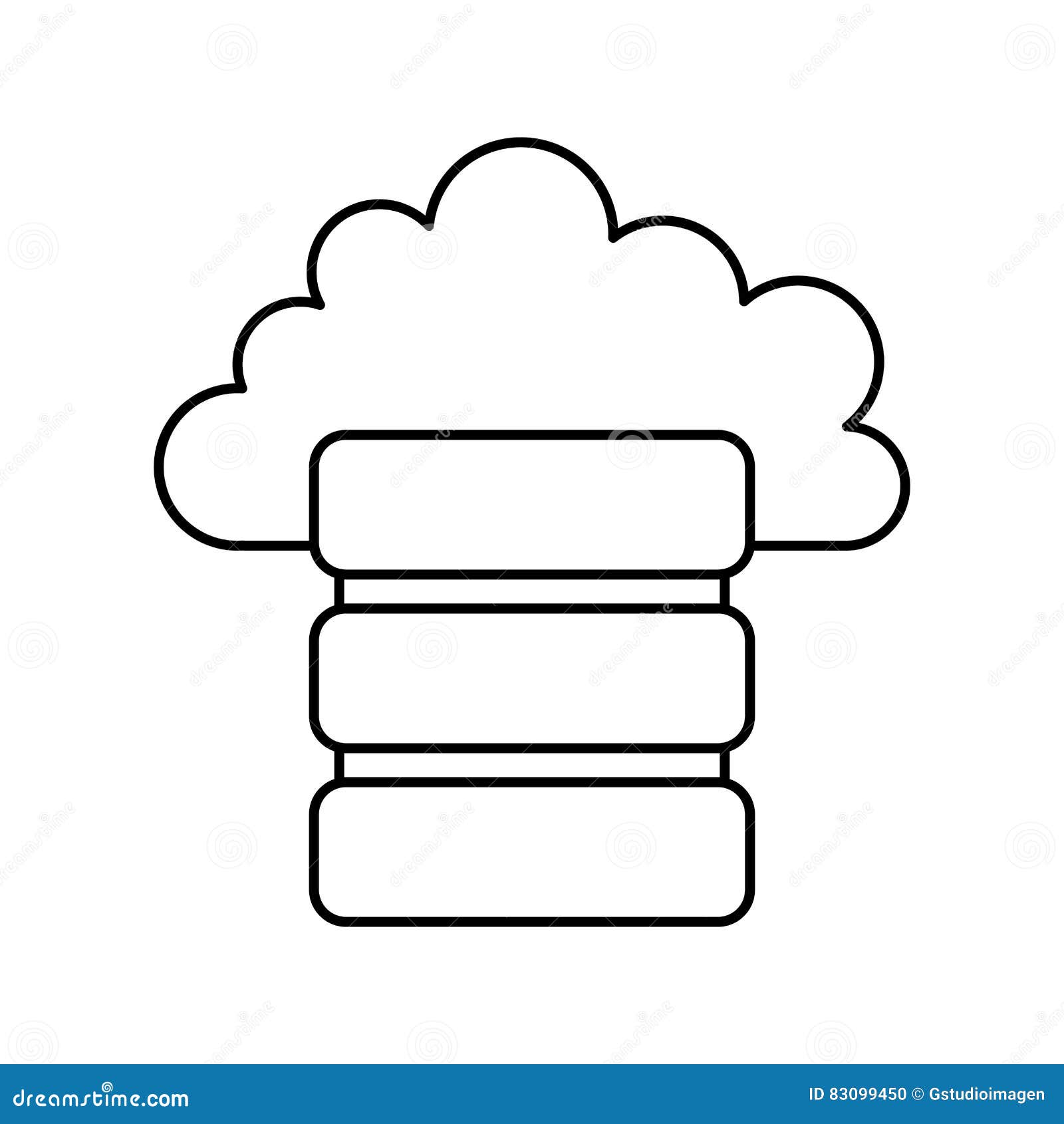 Disk server isolated icon stock illustration. Illustration of hard ...