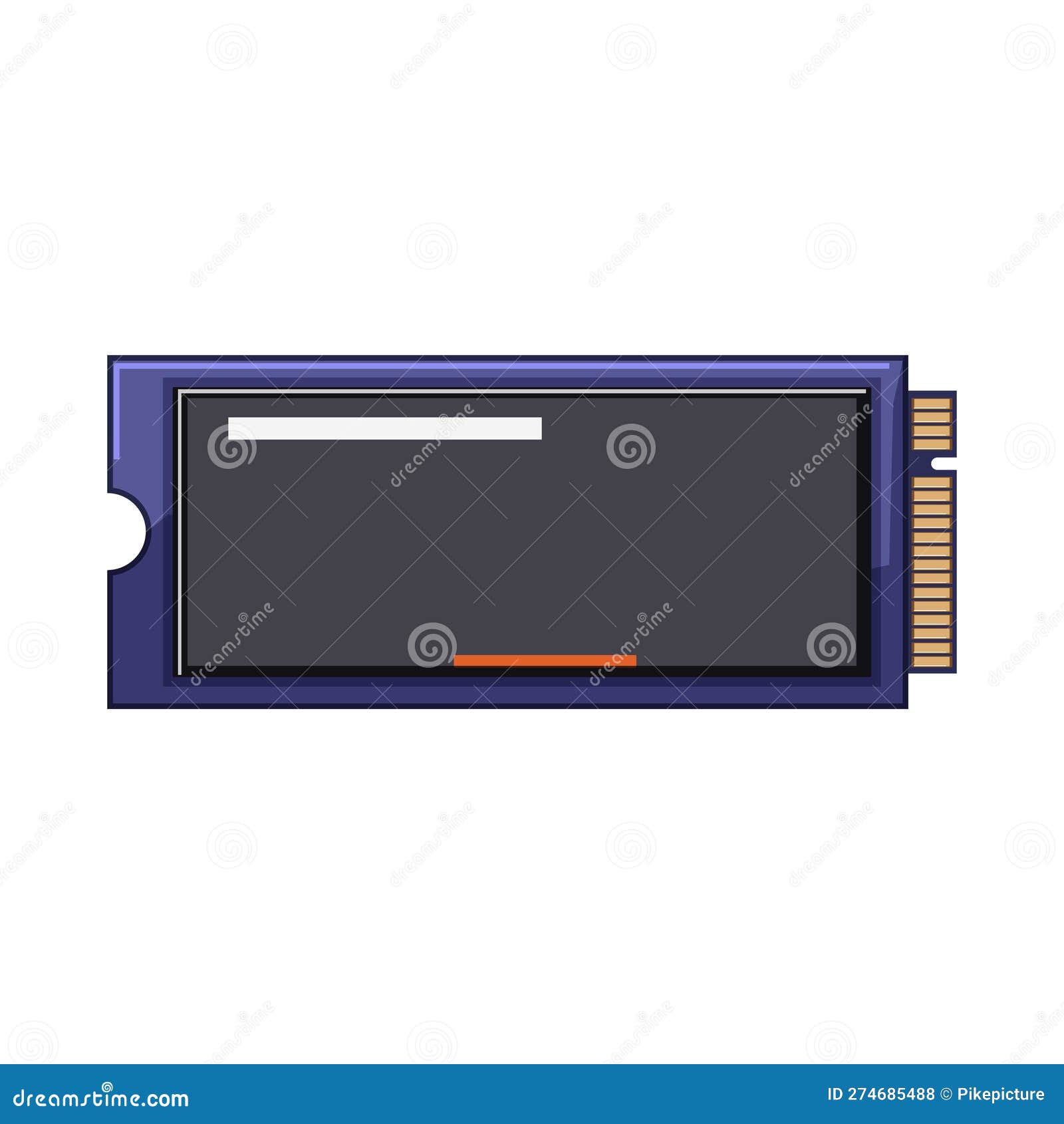 Disk Ssd Storage Cartoon Vector Illustration Stock Vector ...