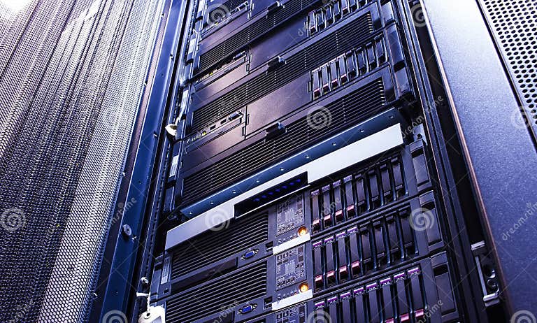 Disk Storage Blades in the Mainframe Server Room Stock Image - Image of ...