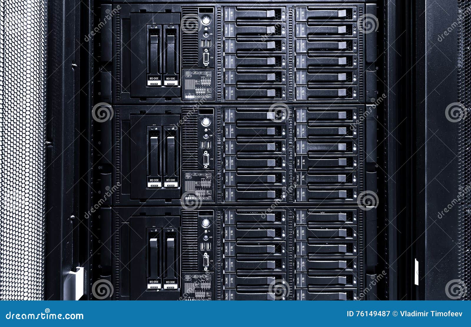 Disk Storage Blades in the Mainframe Server Room Stock Image - Image of ...