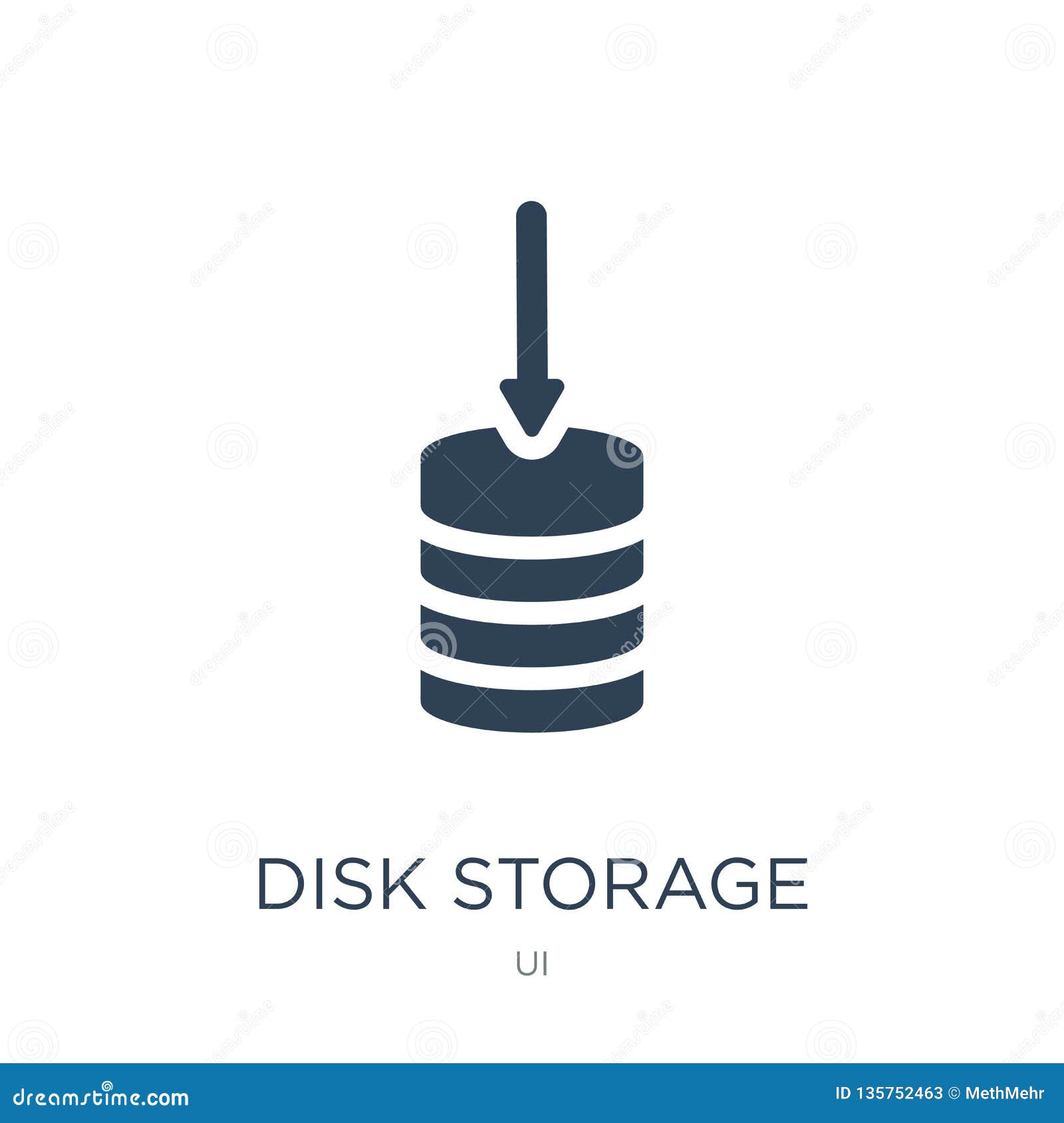 Disk Storage Icon in Trendy Design Style. Disk Storage Icon Isolated on ...