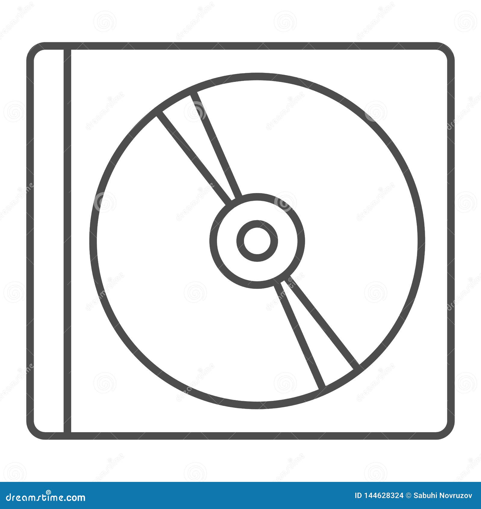 Disk Thin Line Icon. Storage Vector Illustration Isolated on White ...