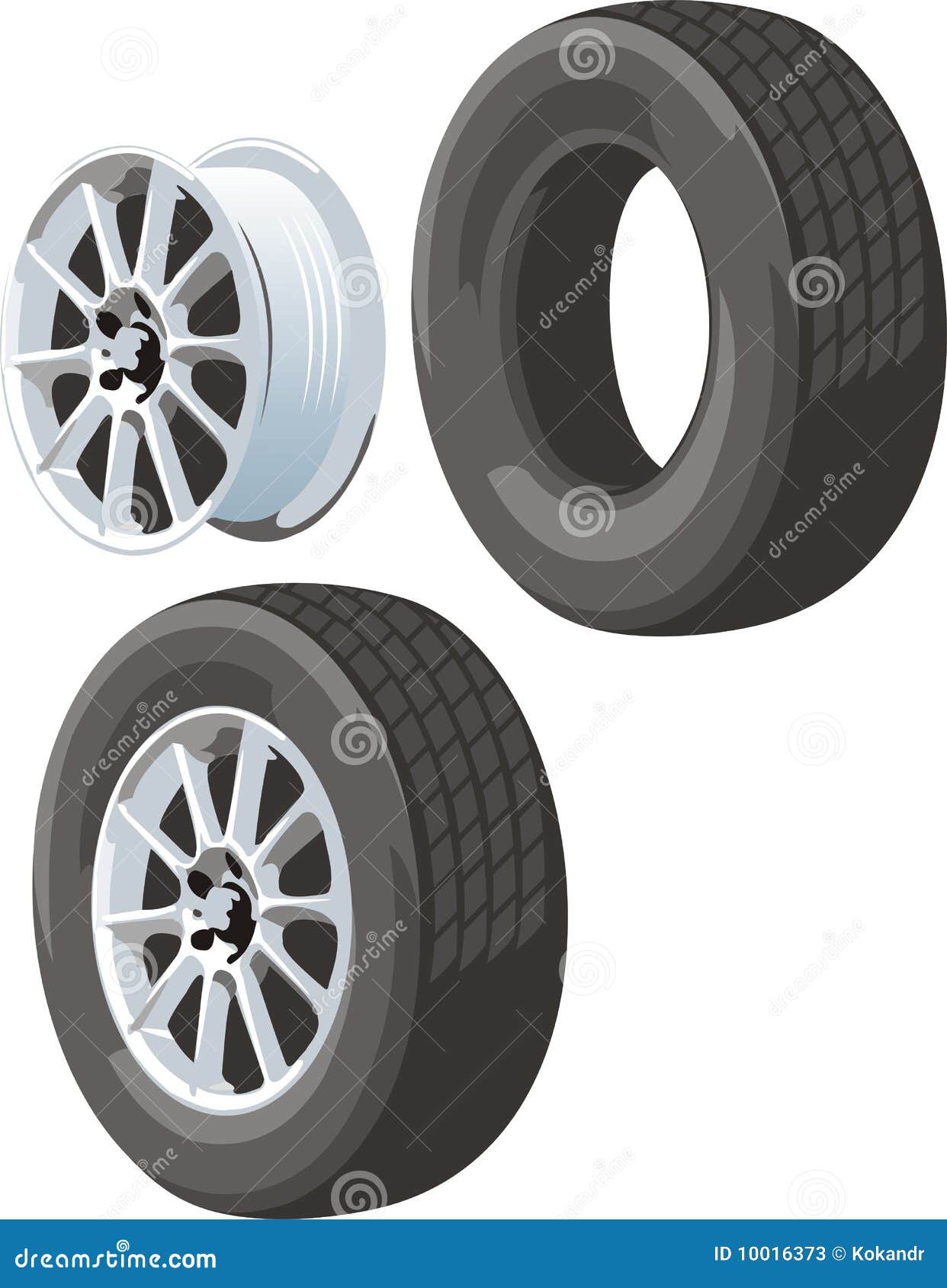 Disk and tire stock vector. Illustration of vector, detail - 10016373