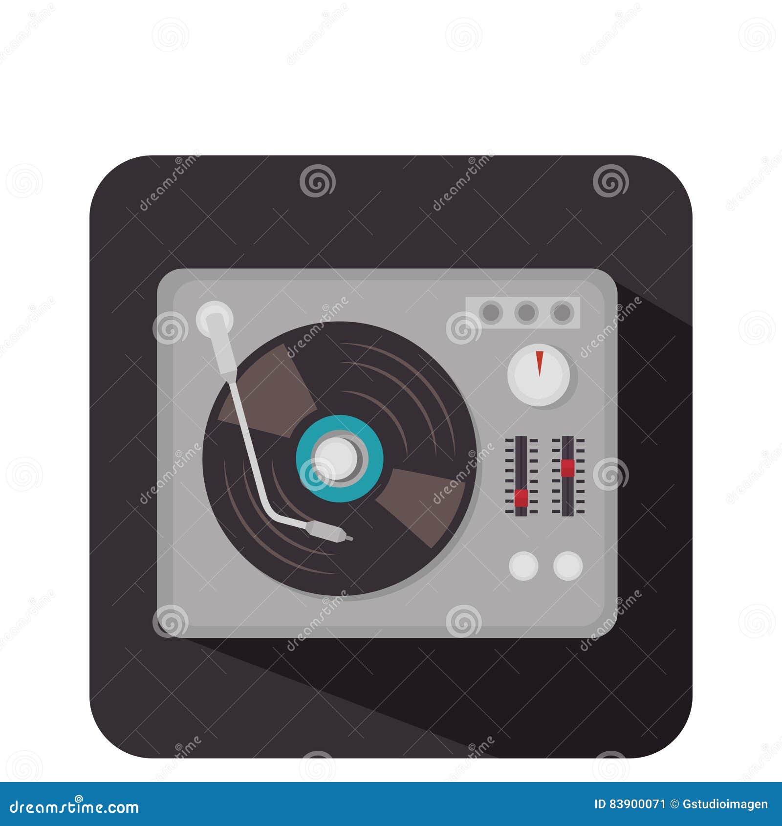 Disk vinyl retro music stock illustration. Illustration of play - 83900071