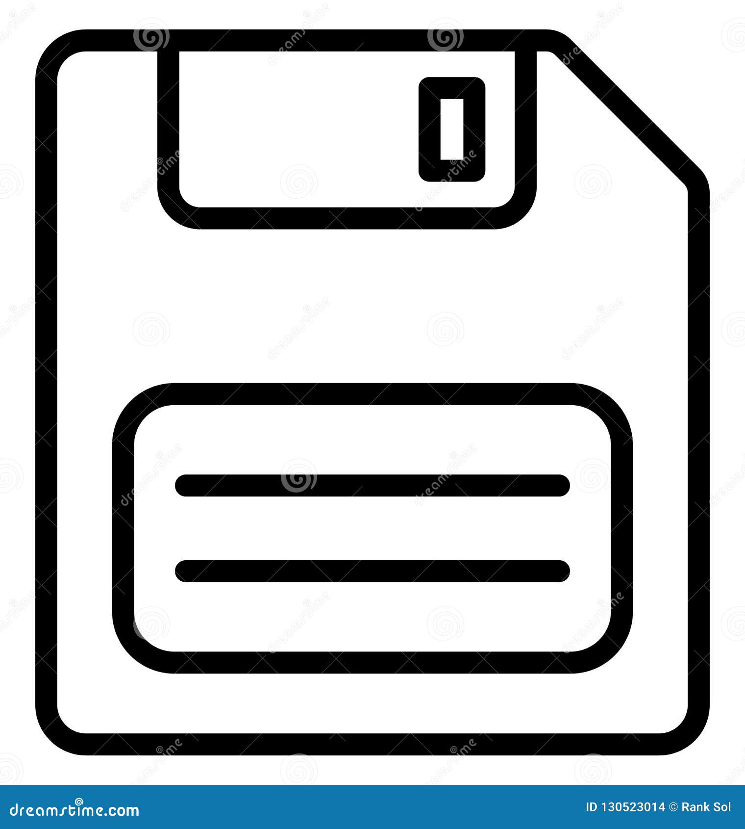 Diskette, Floppy Isolated Vector Icon that Can Be Easily Edited in Any ...
