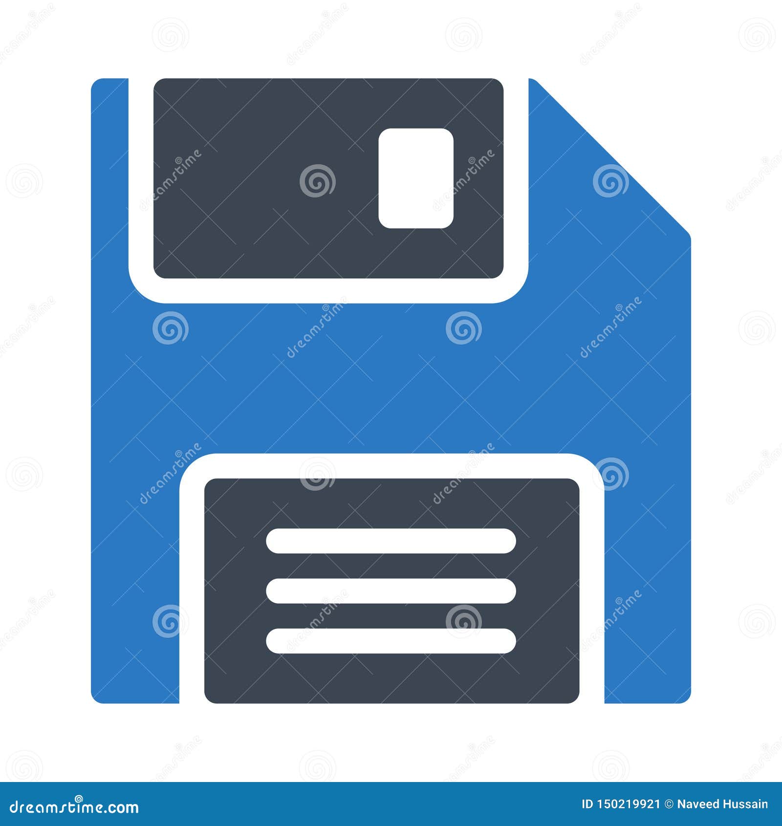 Diskette Glyph Color Vector Icon Stock Illustration - Illustration of ...