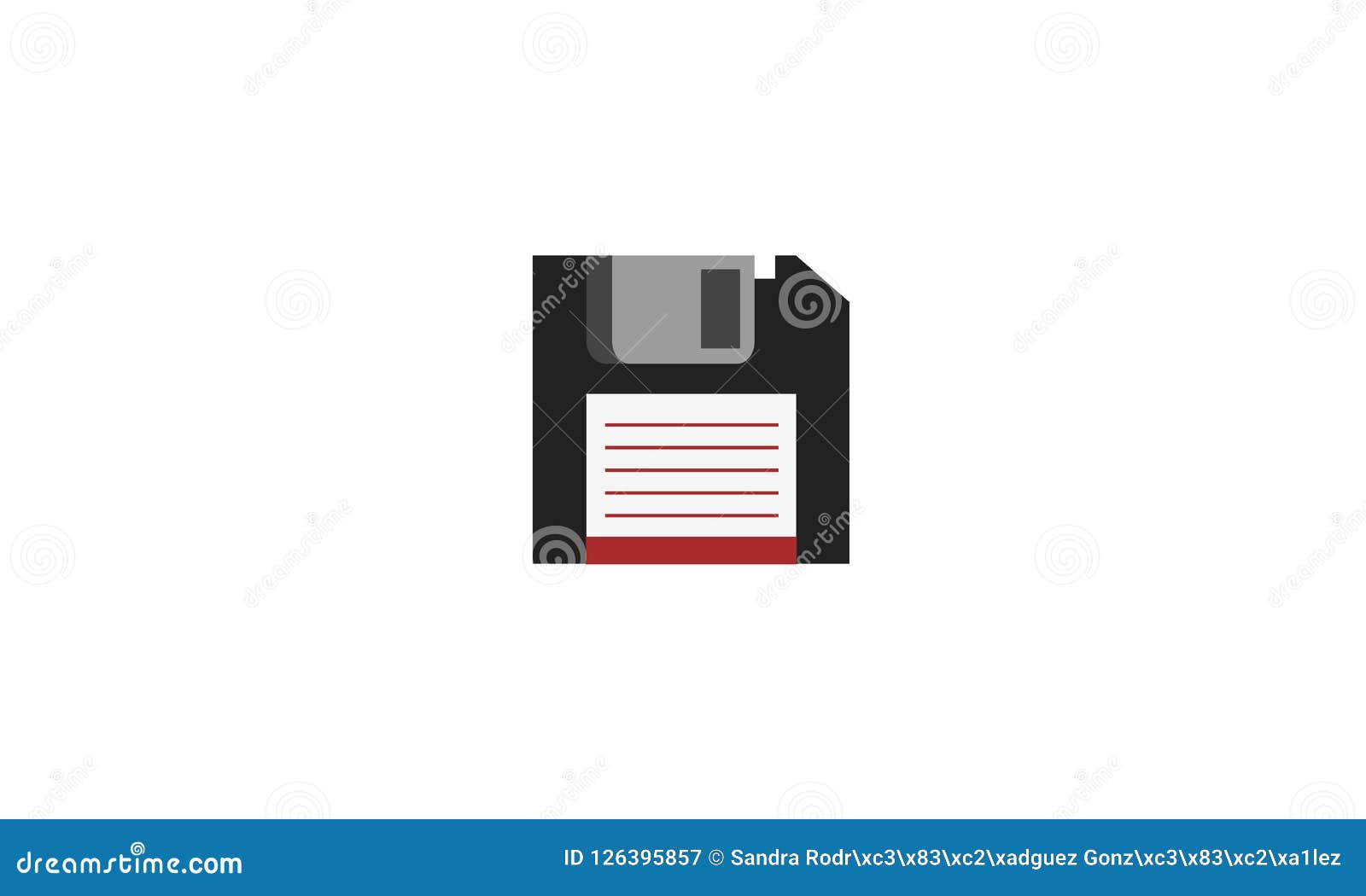 Diskette Icon. Illustration in Flat Style Stock Illustration ...