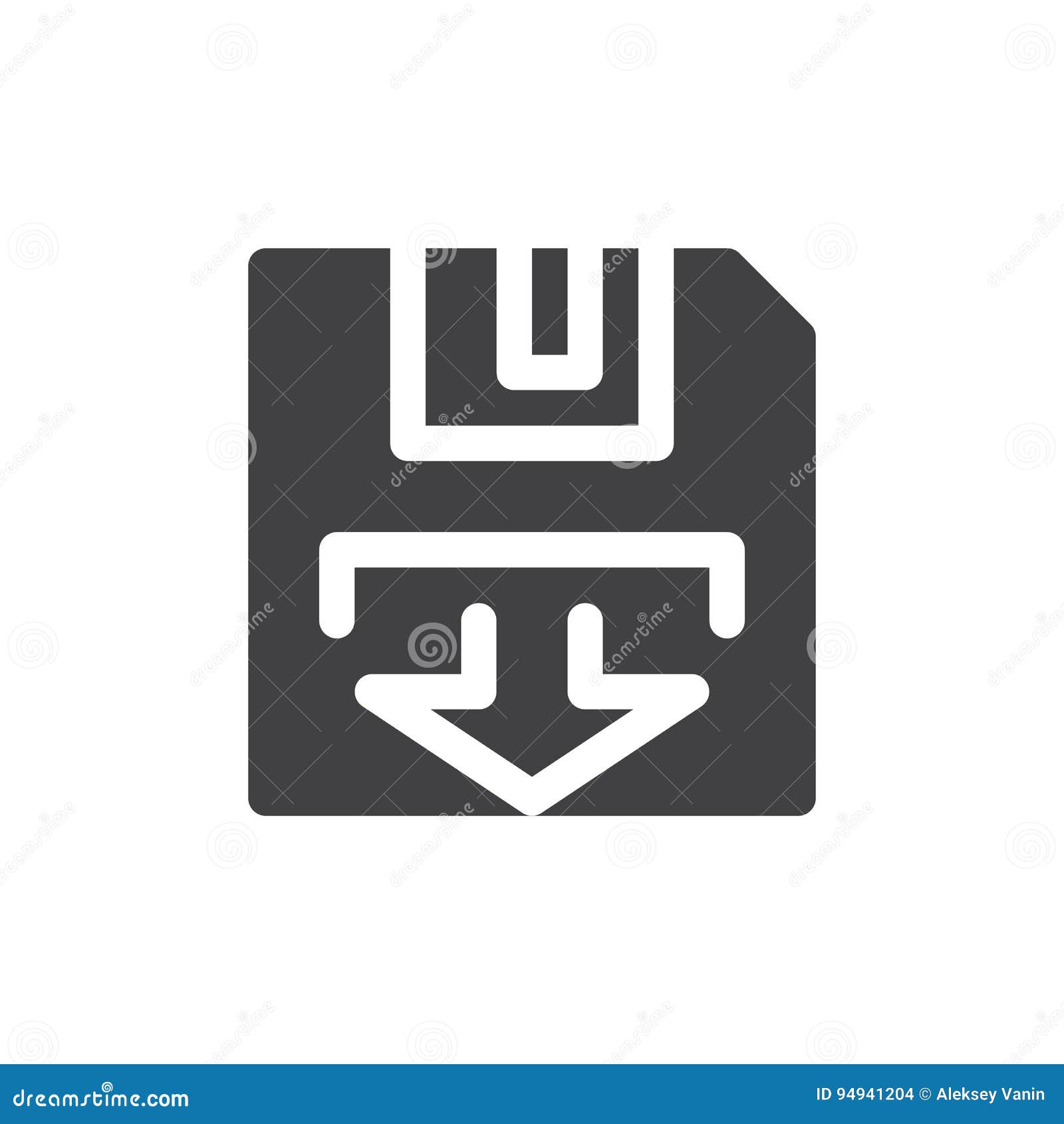 Diskette Icon Vector, Filled Flat Sign, Solid Pictogram Isolated on ...