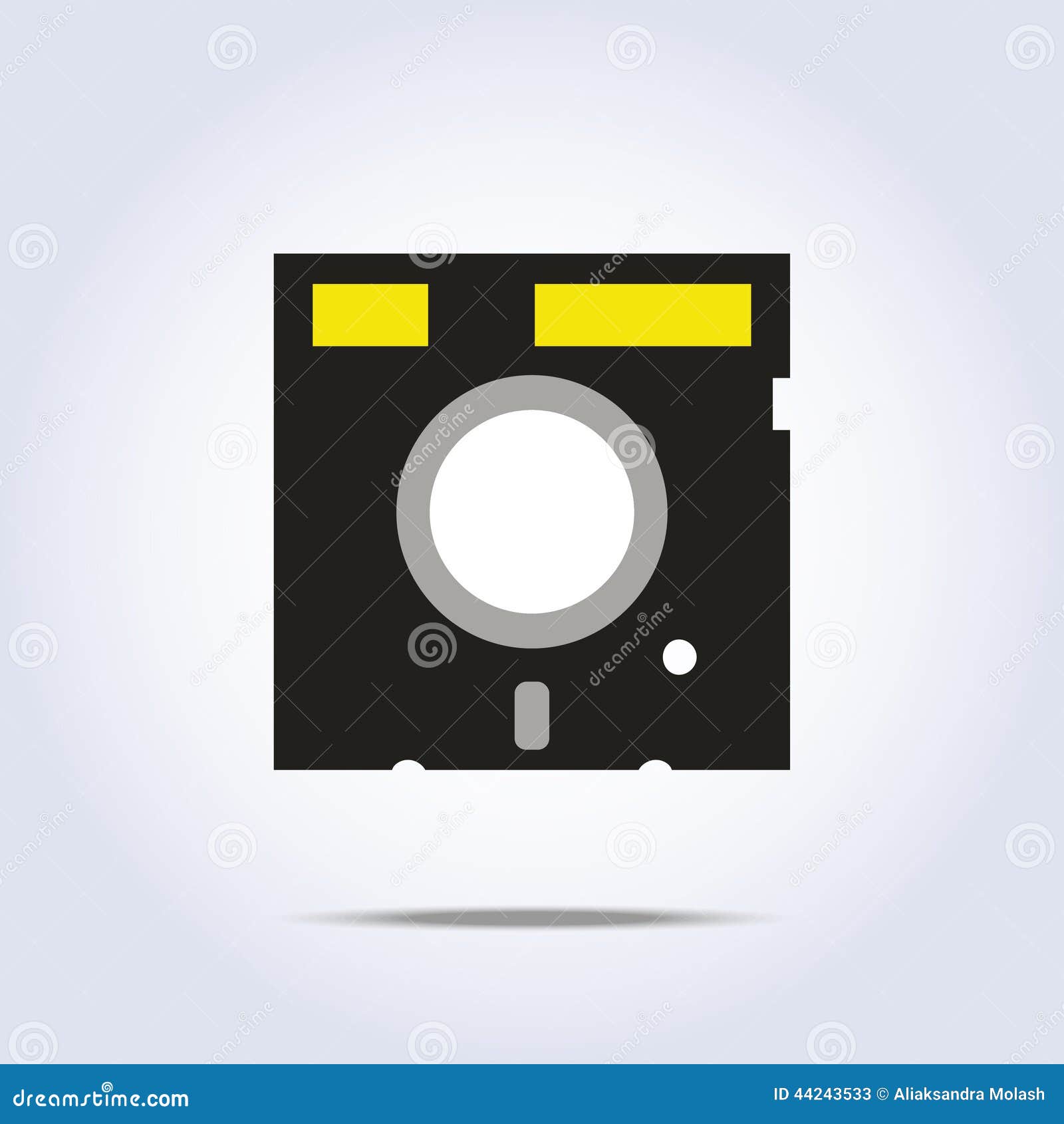 Diskette Icon. Vector Illustration Stock Vector - Illustration of icon ...