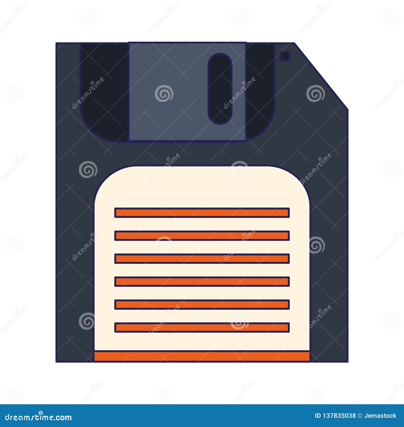 Diskette Save Symbol Isolated Stock Vector - Illustration of equipment ...