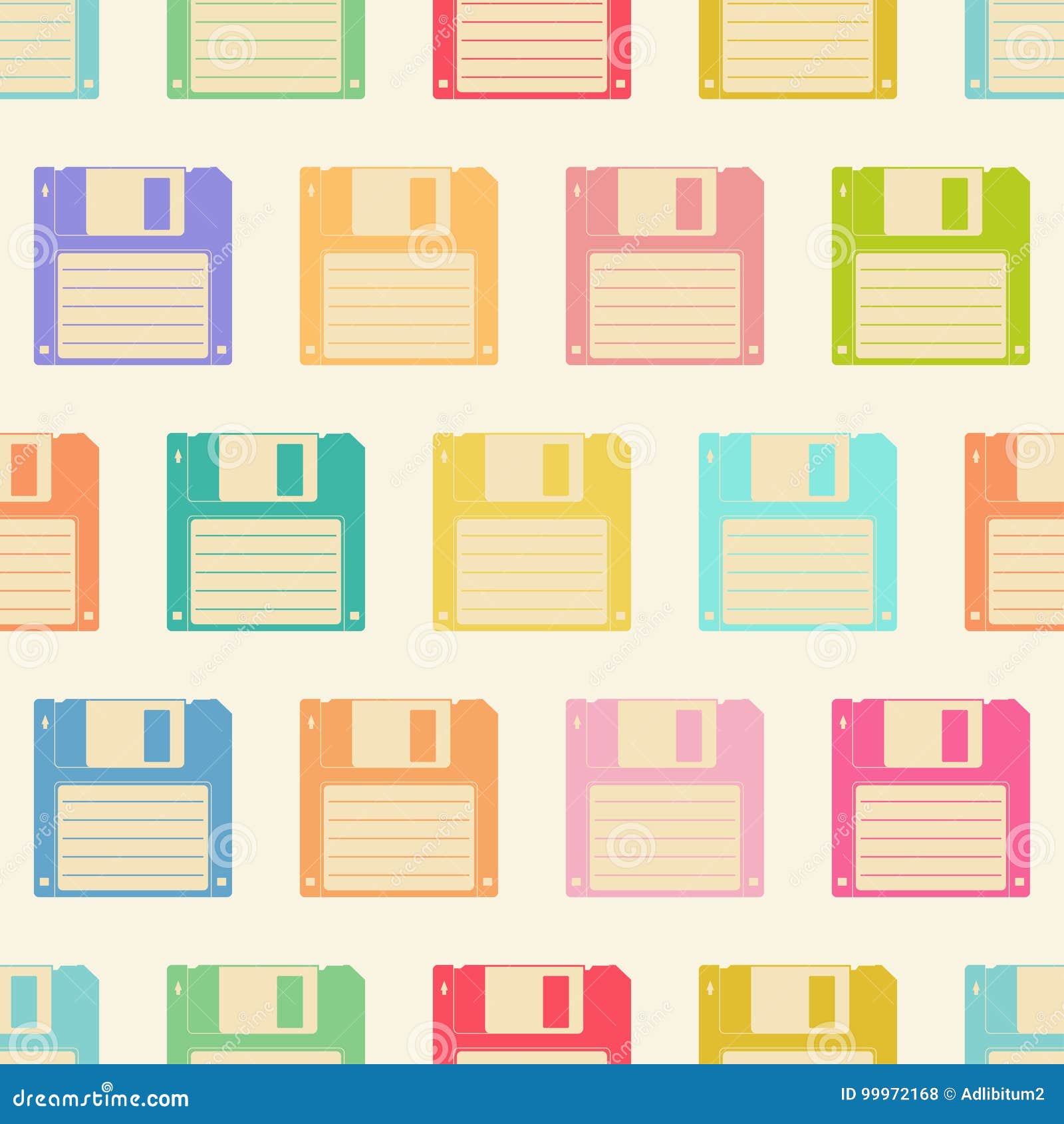 Diskette pattern in color stock vector. Illustration of media - 99972168