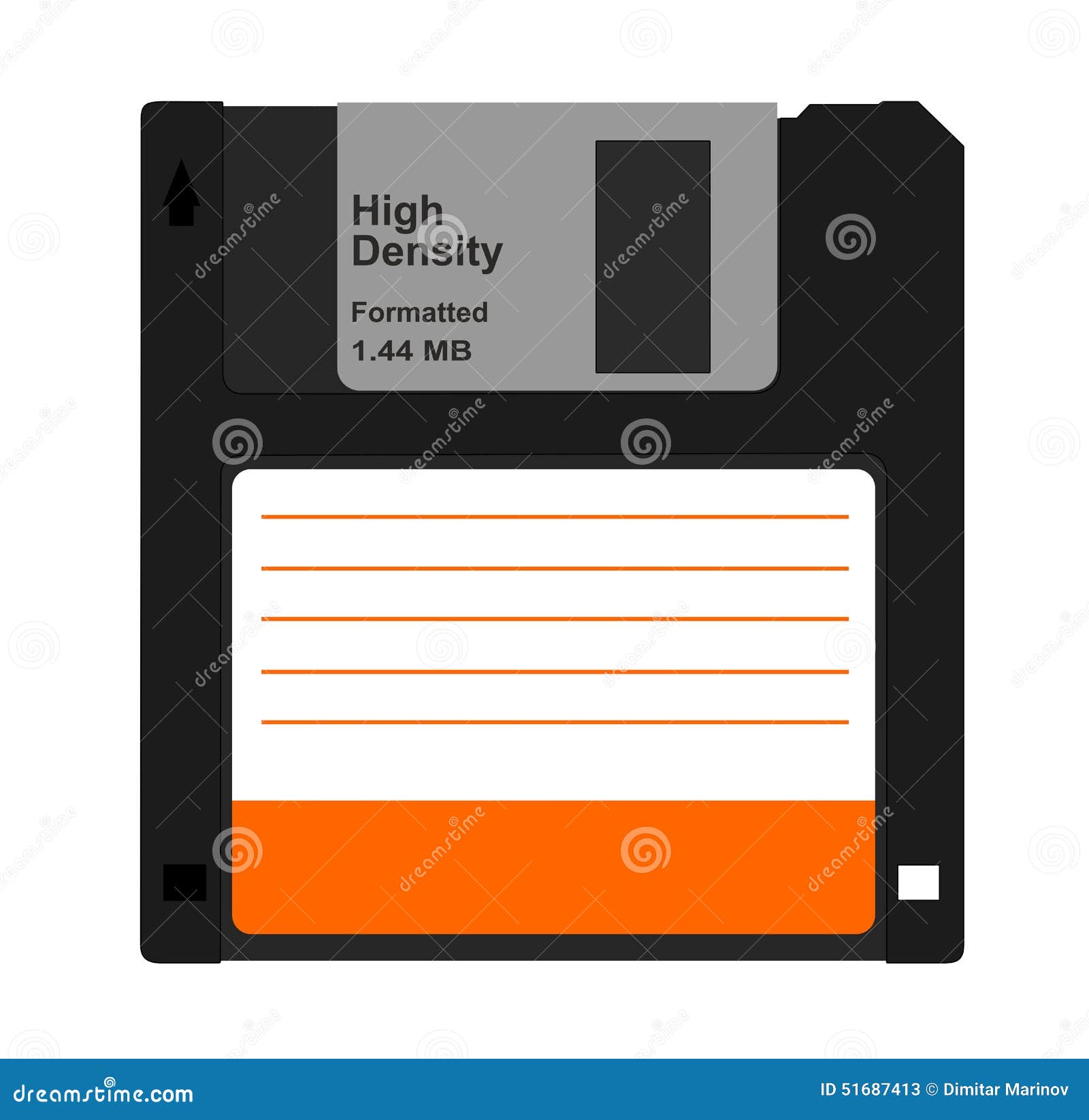 Diskette stock vector. Illustration of floppy, technology - 51687413