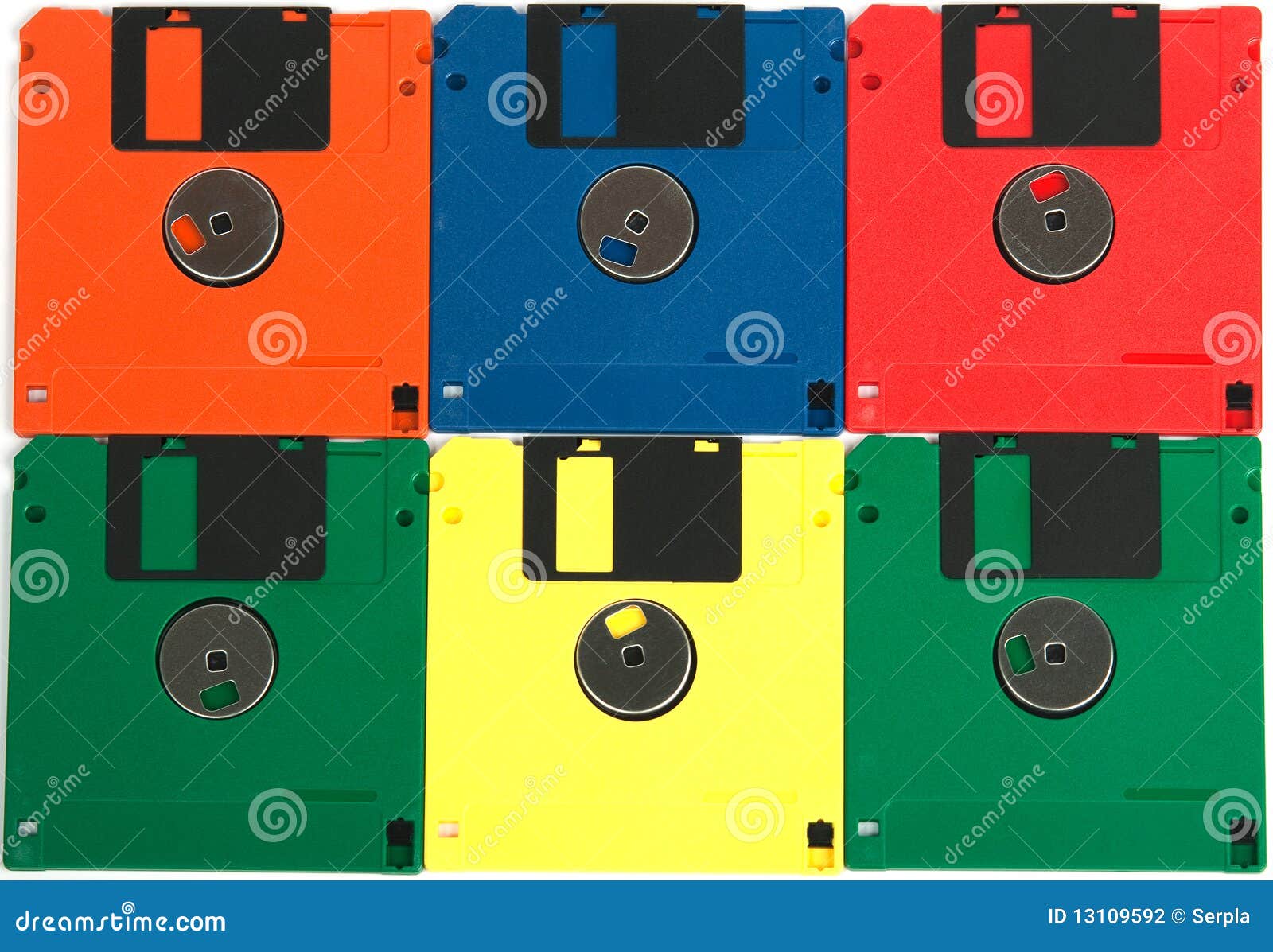 Disketten Der Verschiedenen Farben Stockfoto - Bild von büro, puder ...