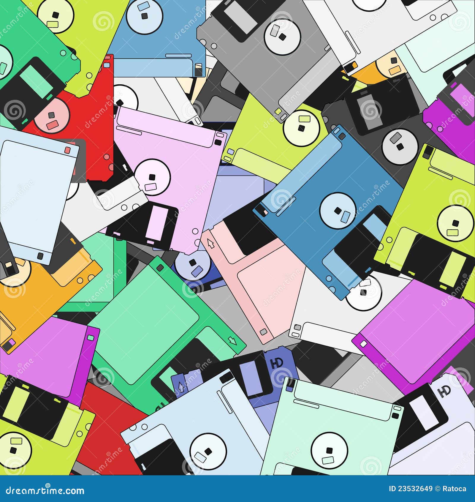 Colorful Diskettes Stock Illustrations – 8 Colorful Diskettes Stock ...