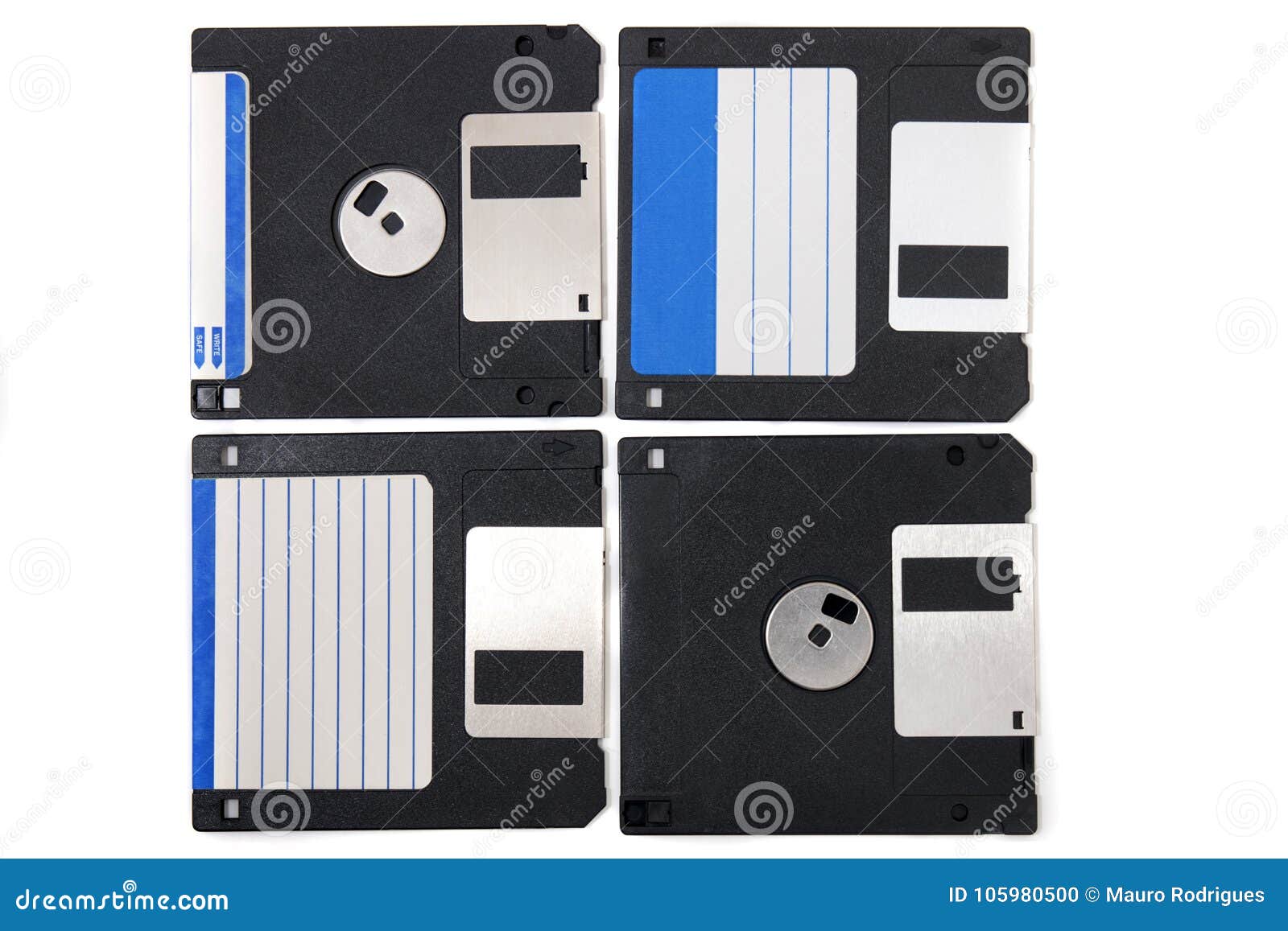 Diskettes del ordenador foto de archivo. Imagen de almacenaje - 105980500