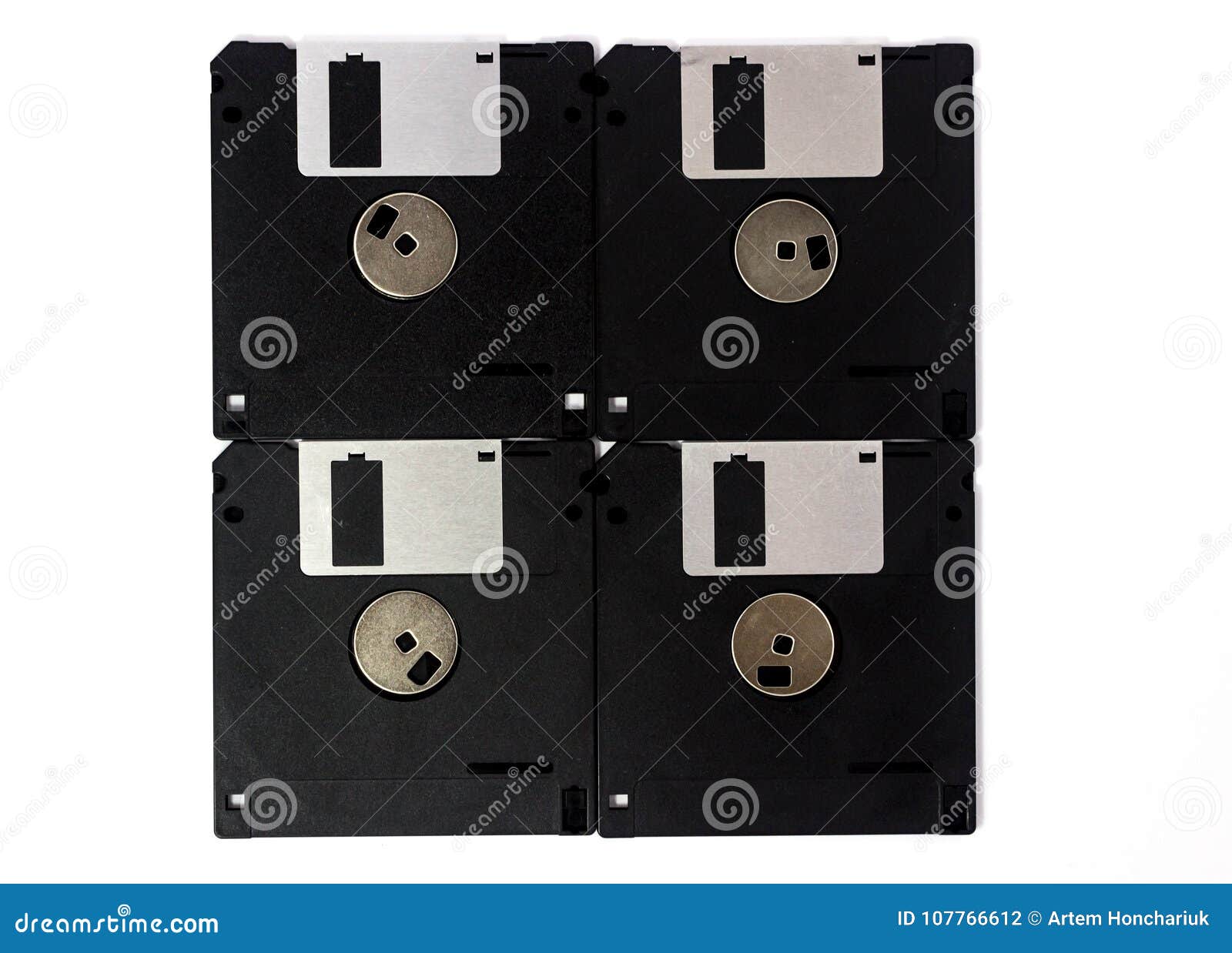 Diskettes are Isolated on White Background Stock Photo - Image of label ...