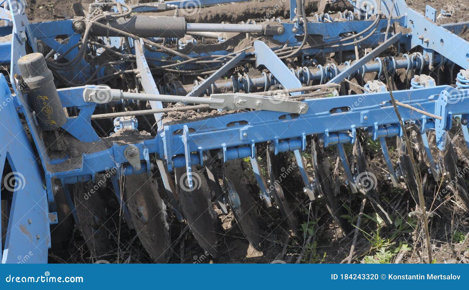 Disking the Soil. Short Disc Harrow Stock Footage - Video of modern ...