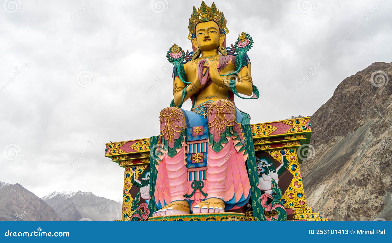 Diskit Monastery Also Known As Deskit Gompa or Diskit Gompa Stock Image ...