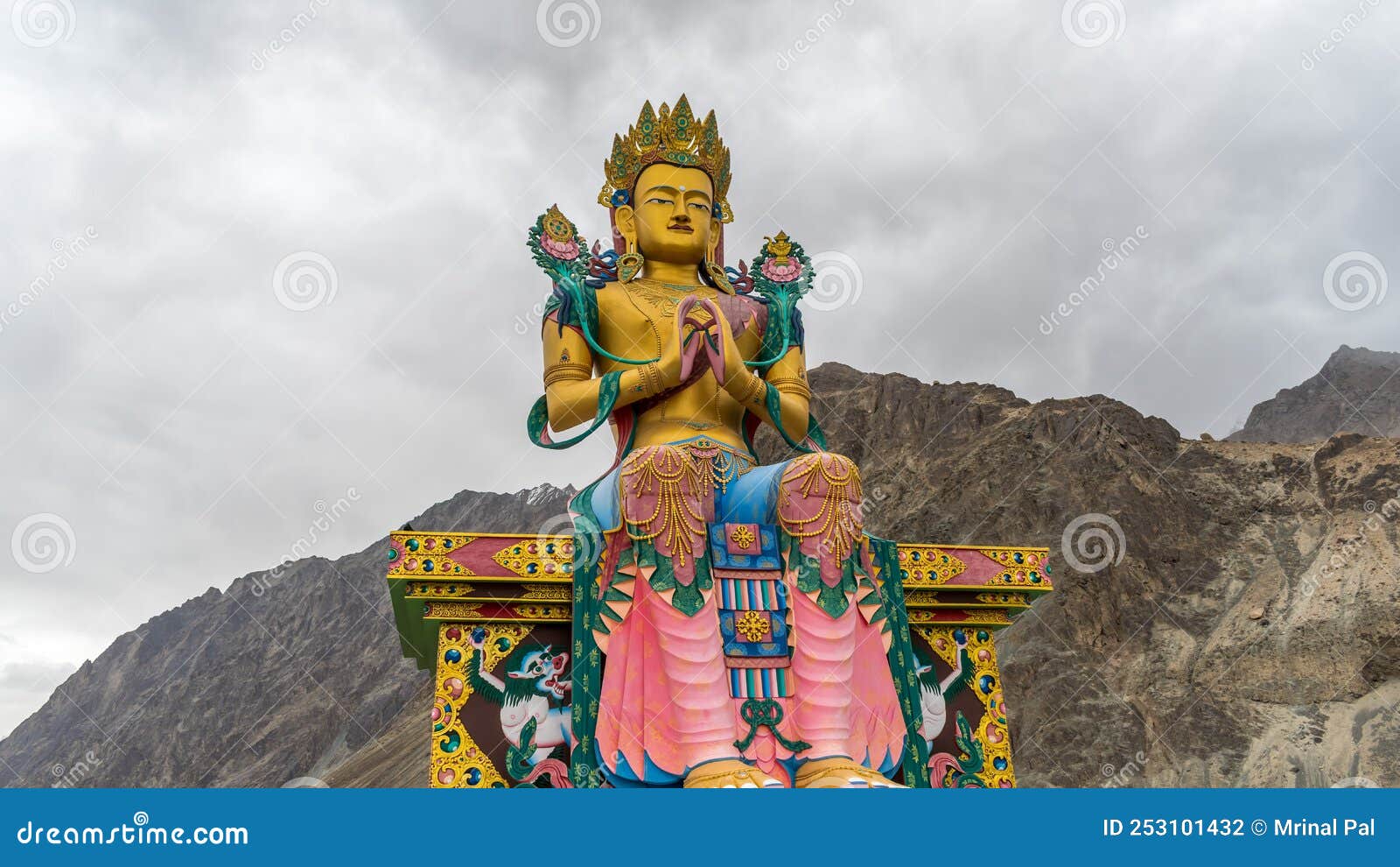 Diskit Monastery Also Known As Deskit Gompa or Diskit Gompa Stock Photo ...