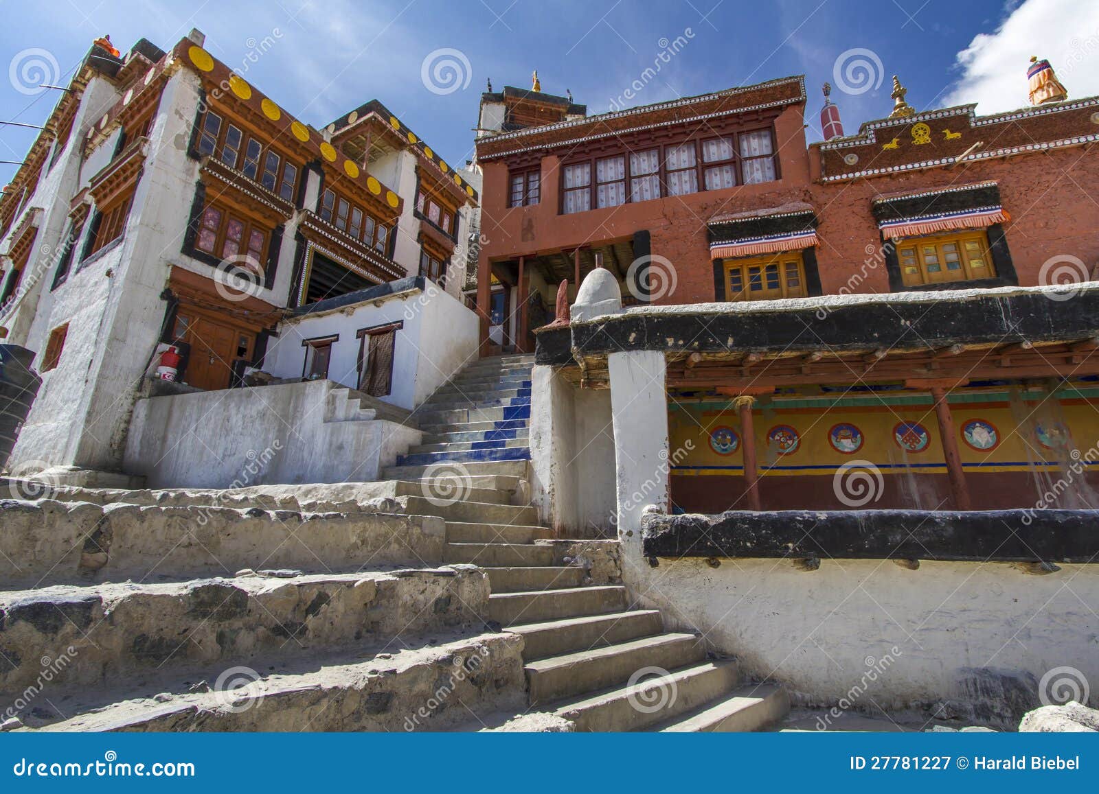 Diskit Monastery in Ladakh, India Stock Image - Image of religion ...