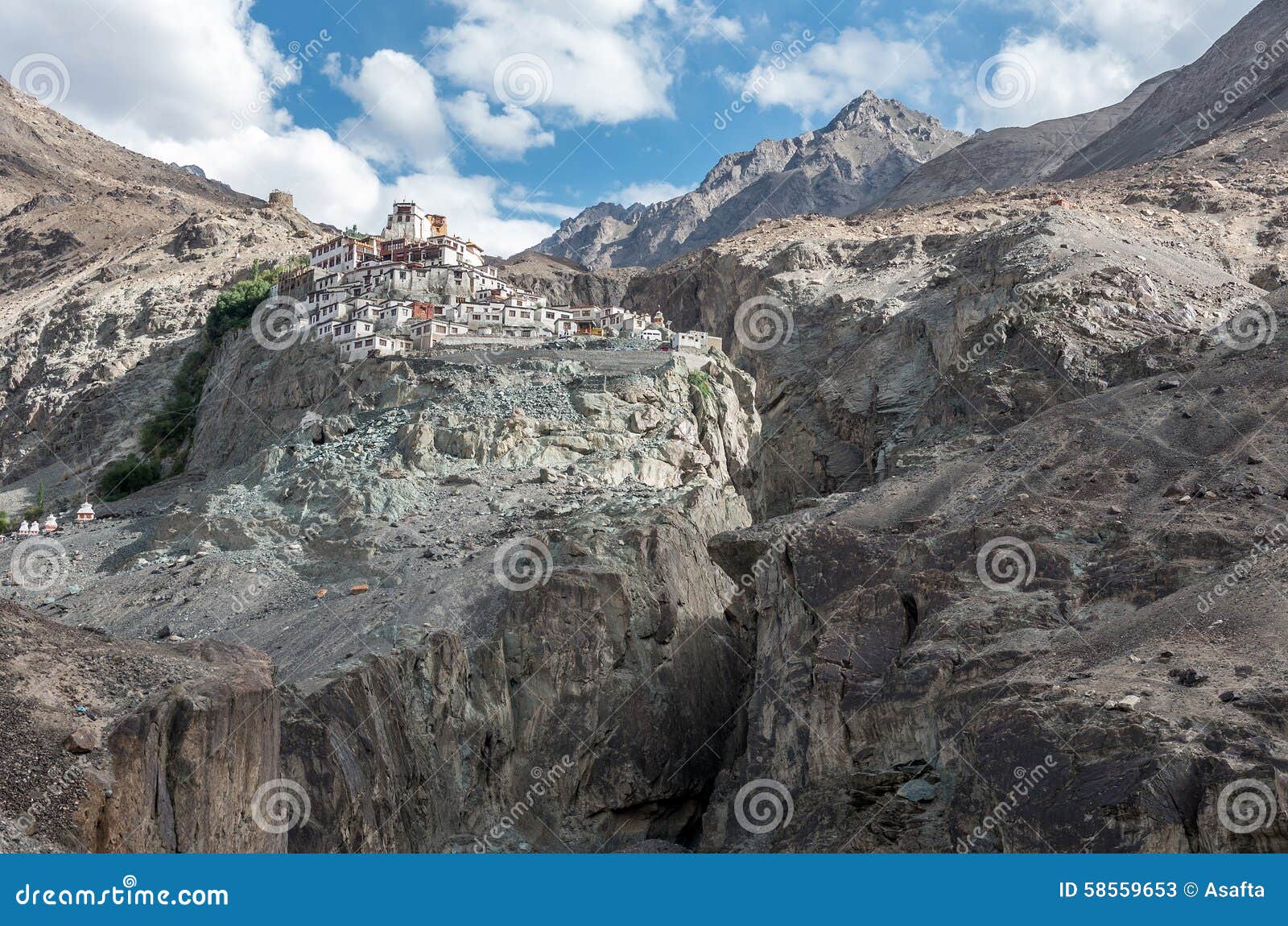 Diskit Monastery in Ladakh, India Stock Image - Image of high, isolated ...