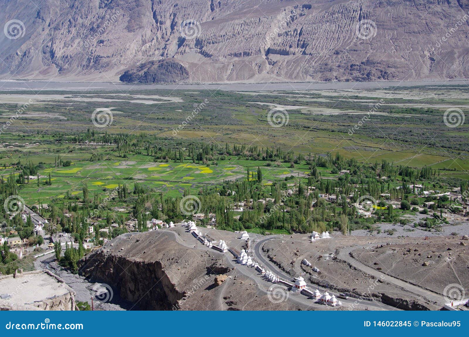 The Diskit Monastery in Ladakh, India Stock Image - Image of building ...