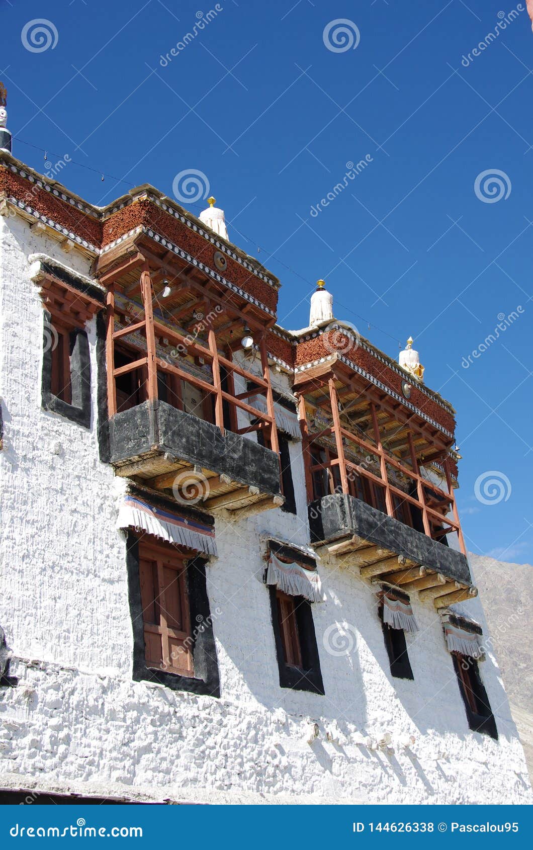 The Diskit Monastery in Ladakh, India Stock Photo - Image of historic ...