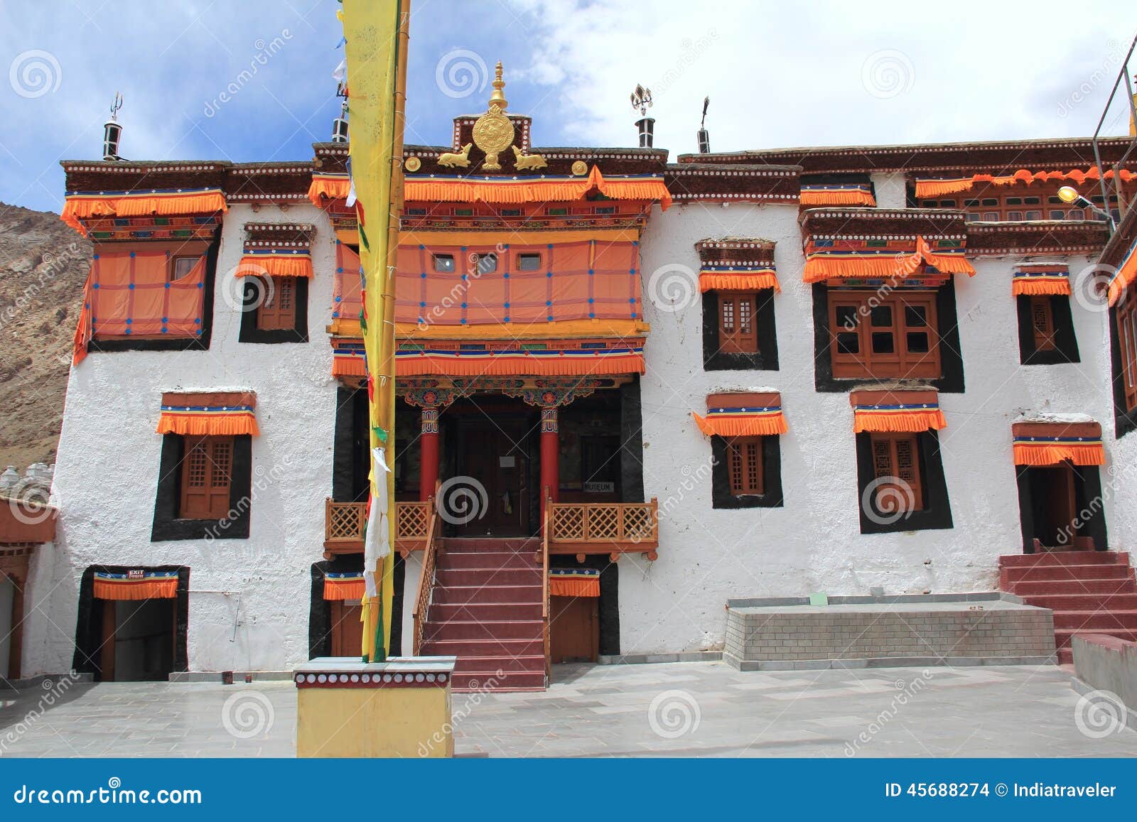 Diskit Monastery Ladakh. stock photo. Image of himalayan - 45688274