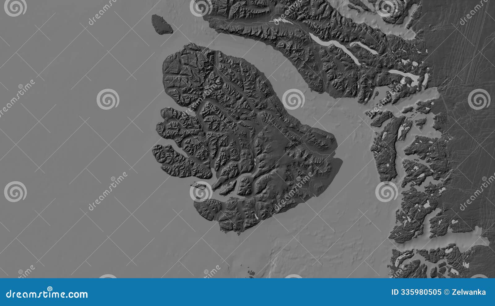 Disko Island Kingdom Of Denmark, Greenland, North America Map Vector ...