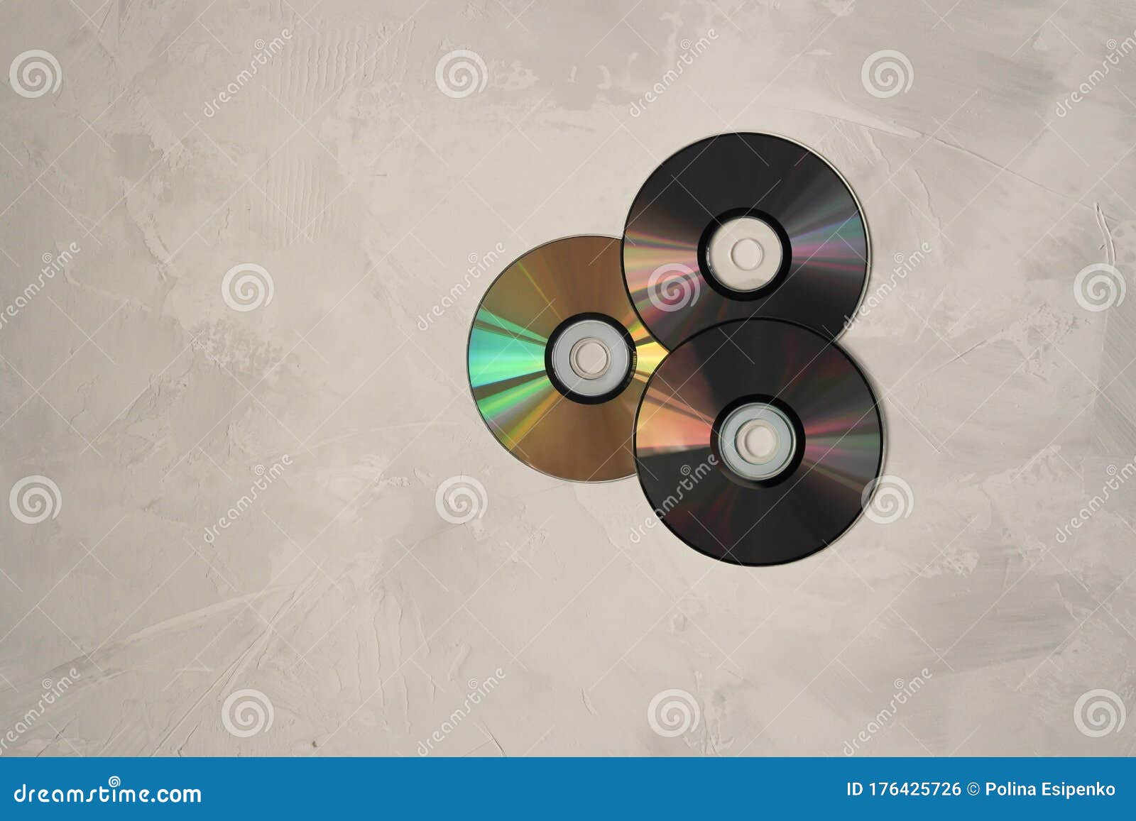 Disks on a Gray Background, Computer Hardware Stock Photo - Image of ...