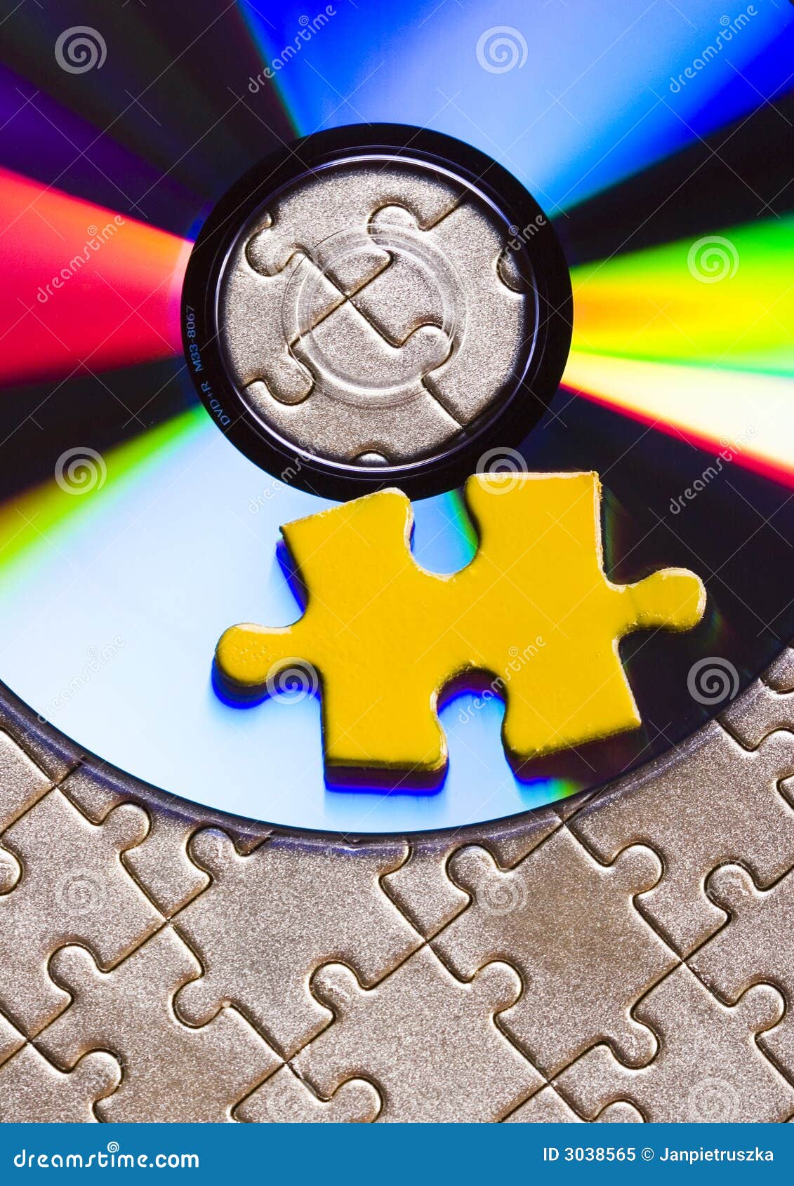 Disks on puzzles stock image. Image of game, files, dvds - 3038565