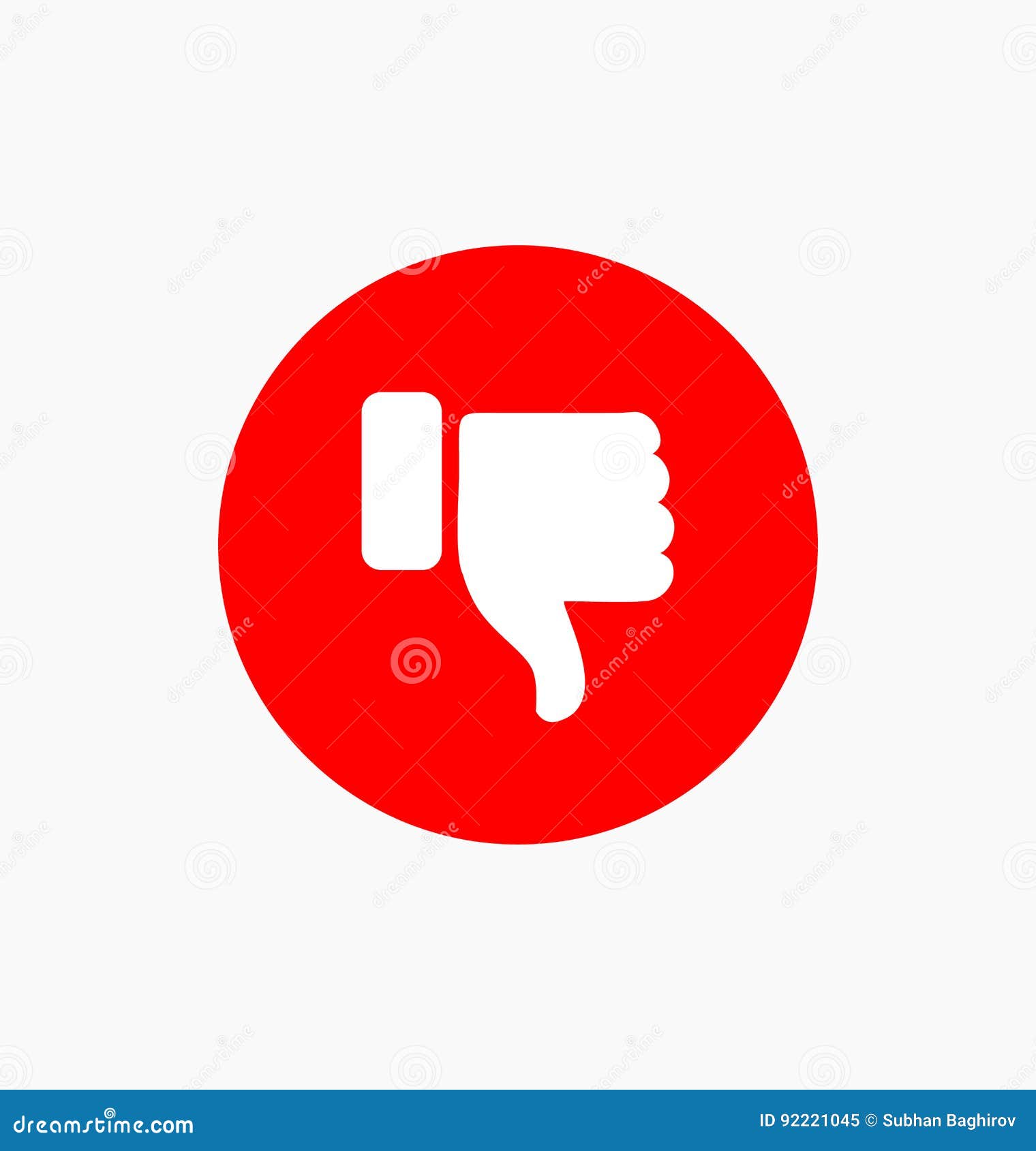 Dislike button icon stock vector. Illustration of star - 92221045