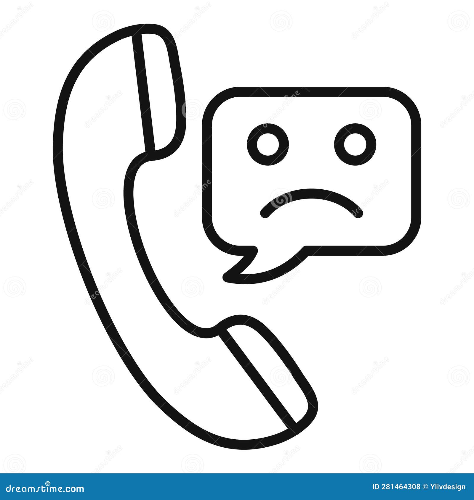 Dislike Call Icon Outline Vector. Social Media Stock Vector ...