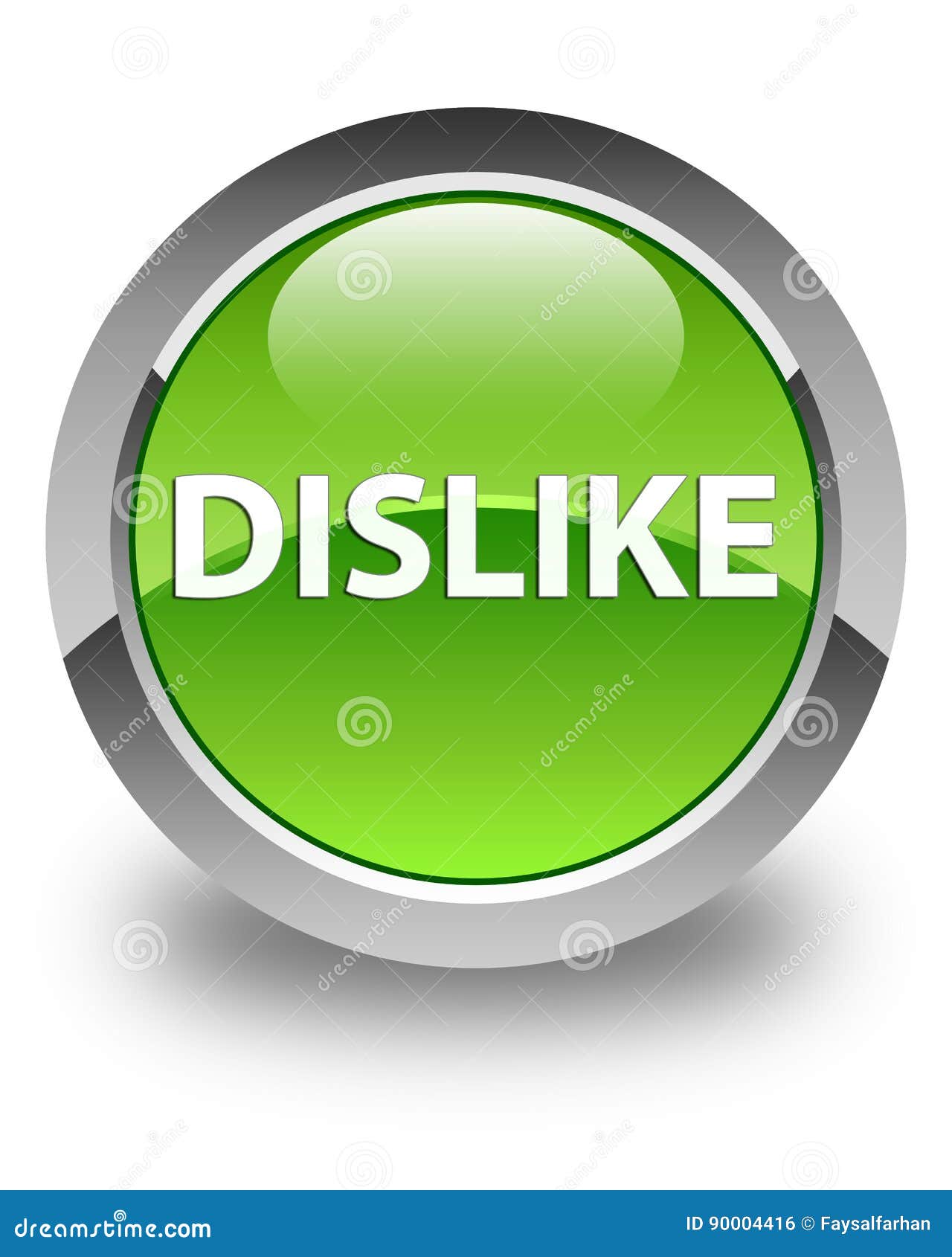 Dislike Glossy Green Round Button Stock Illustration - Illustration of ...